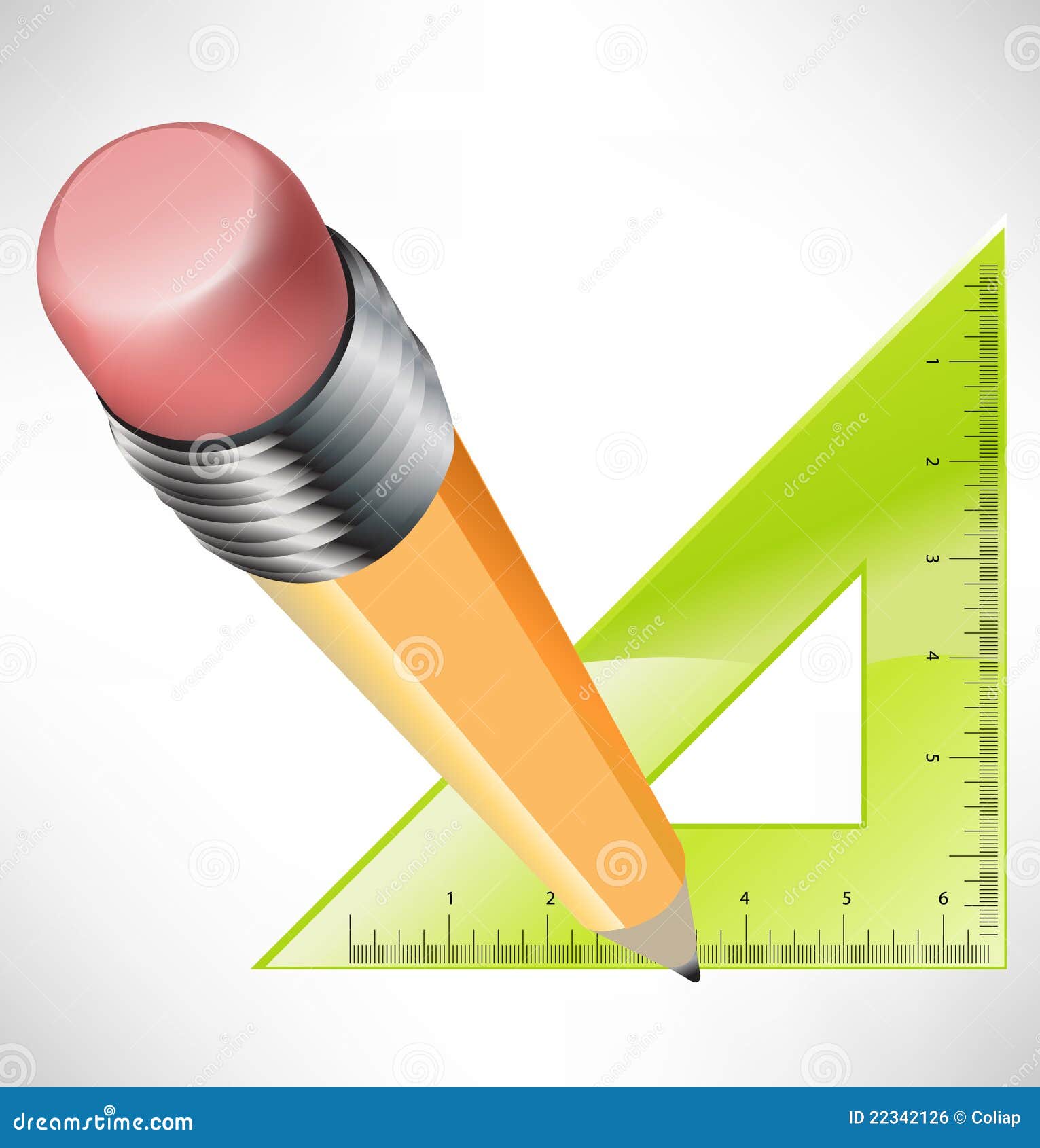 Pencil and ruler icons stock vector. Illustration of glossy - 22342126