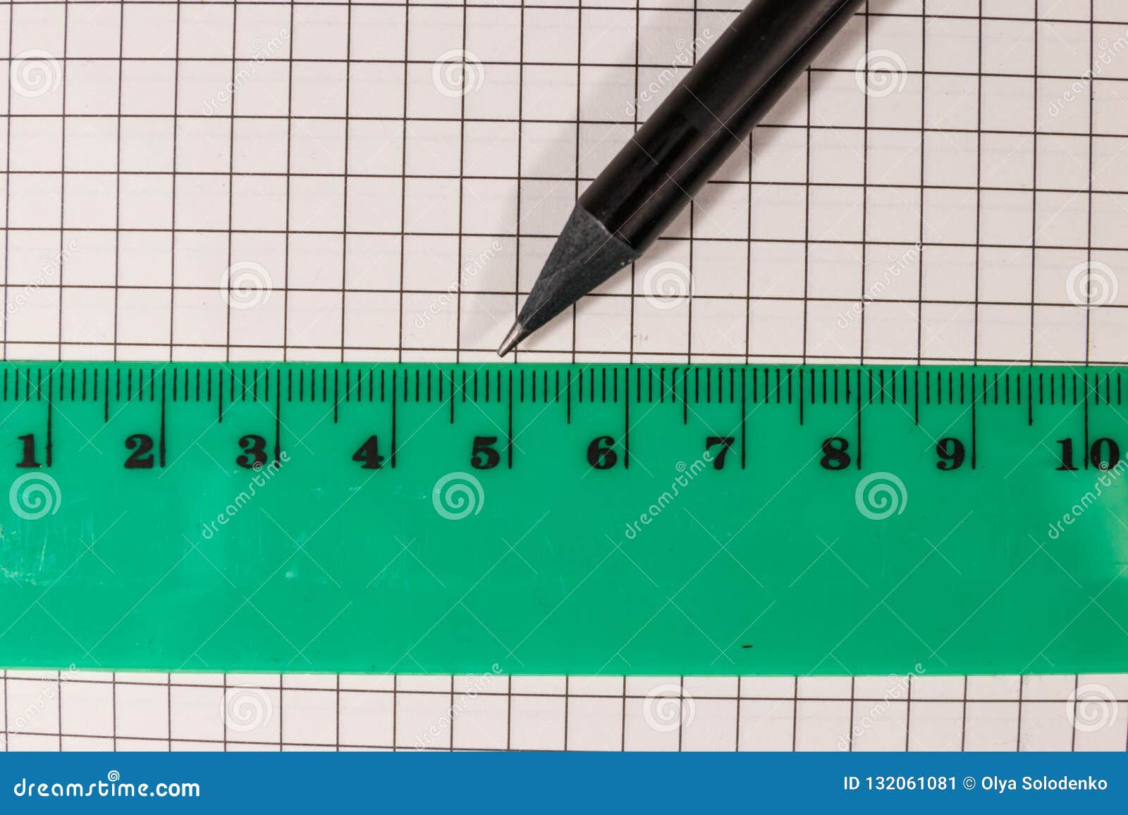 Pencil and Ruler on Notepad Sheet Stock Image - Image of measurement ...