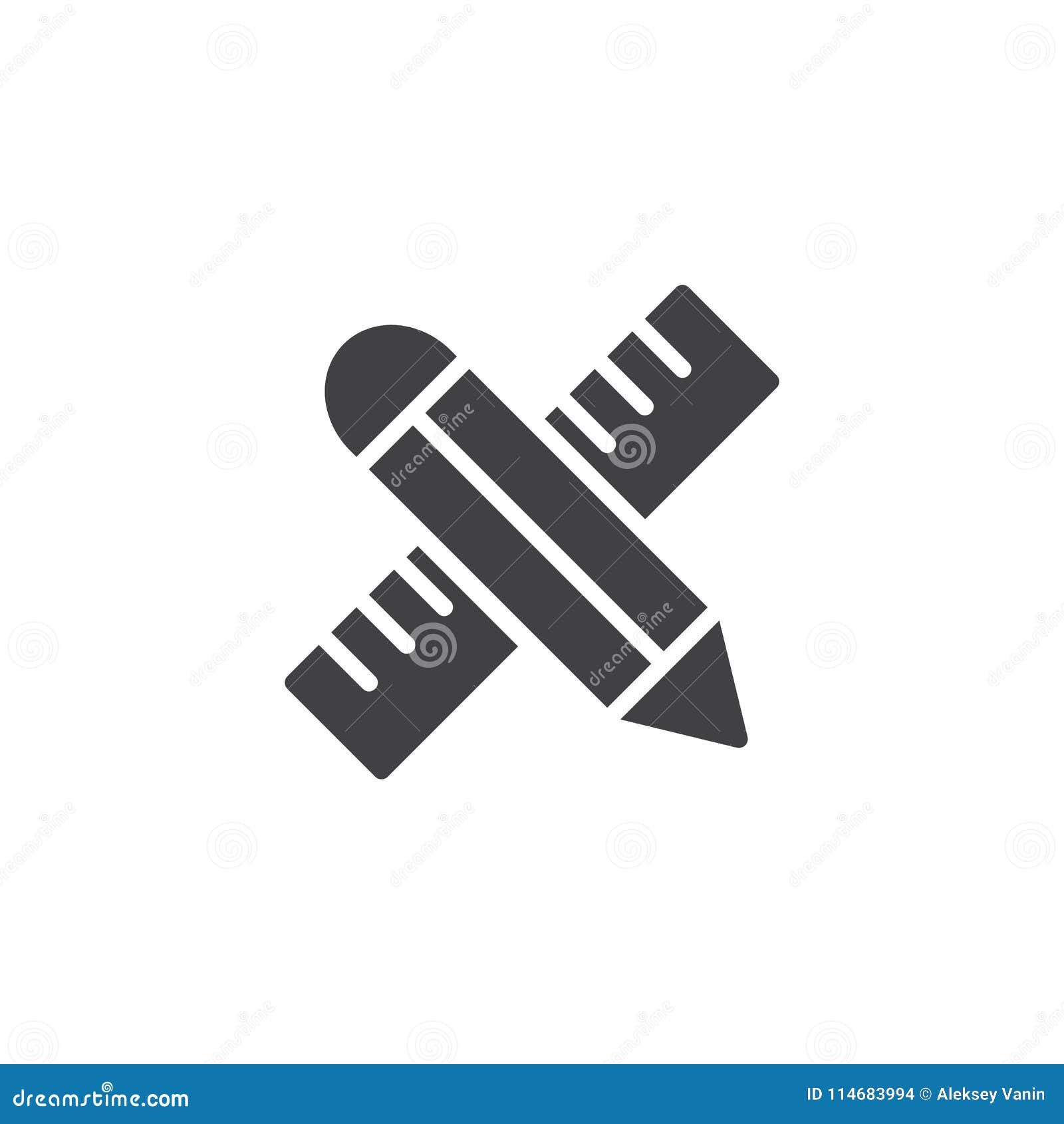 Pencil and Ruler Vector Icon Stock Vector - Illustration of tools ...