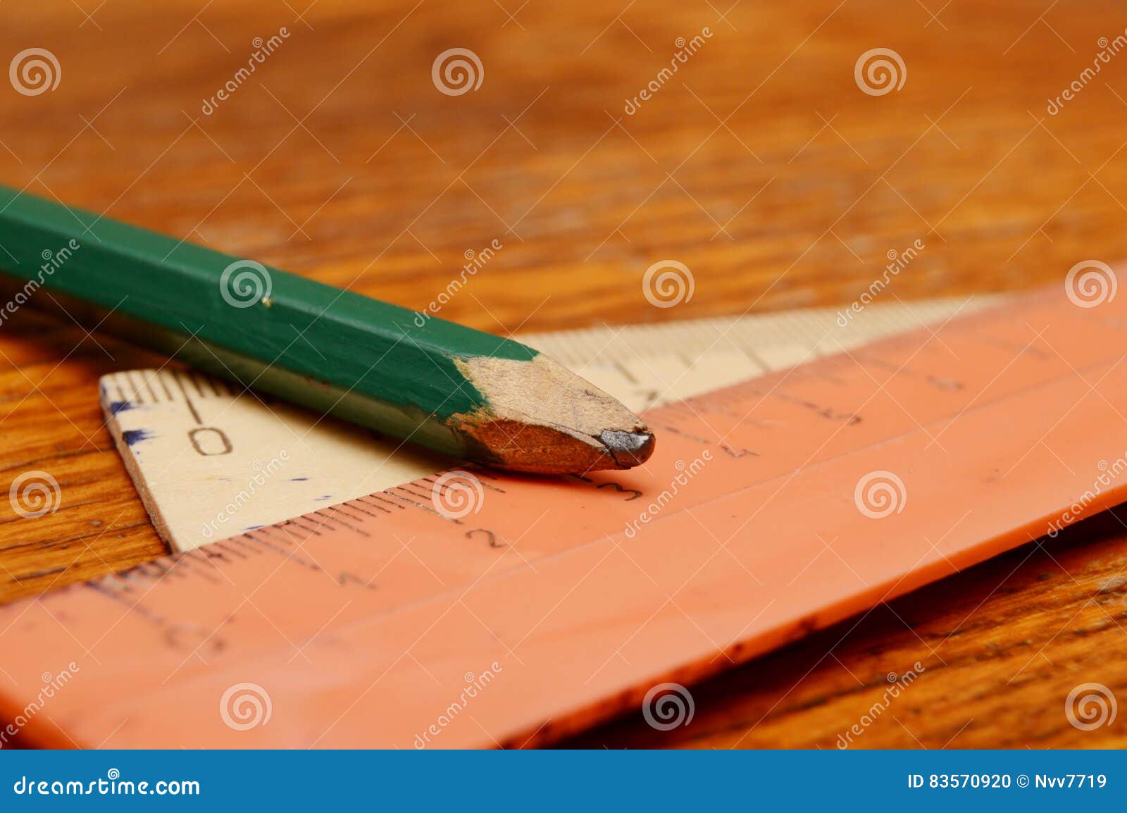 Pencil and rulers stock photo. Image of activity, office - 83570920