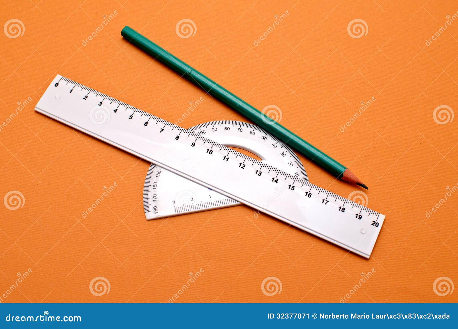 Pencil and rules stock image. Image of protractor, measuring - 32377071