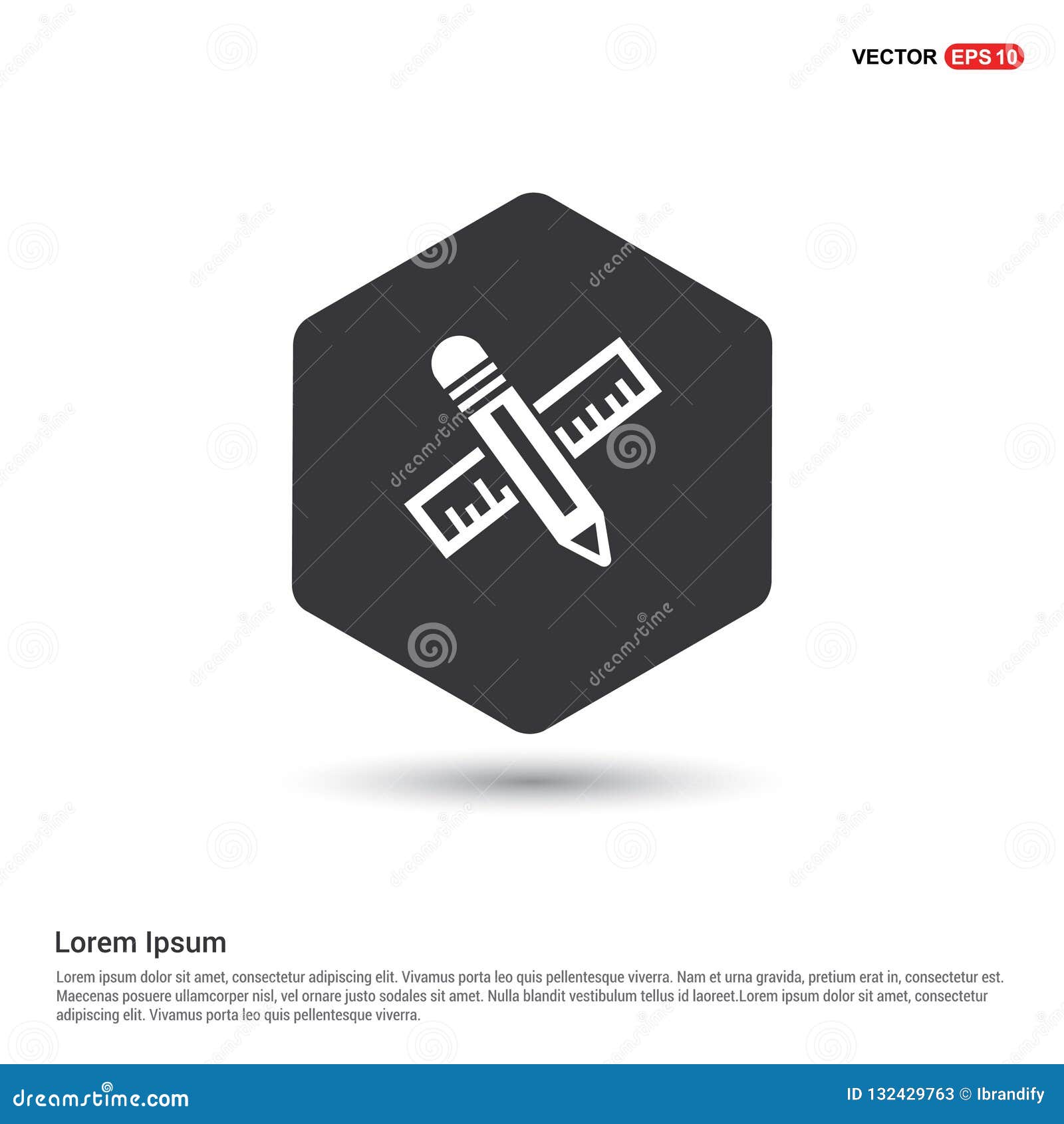 Pencil scale icon stock vector. Illustration of draw - 132429763