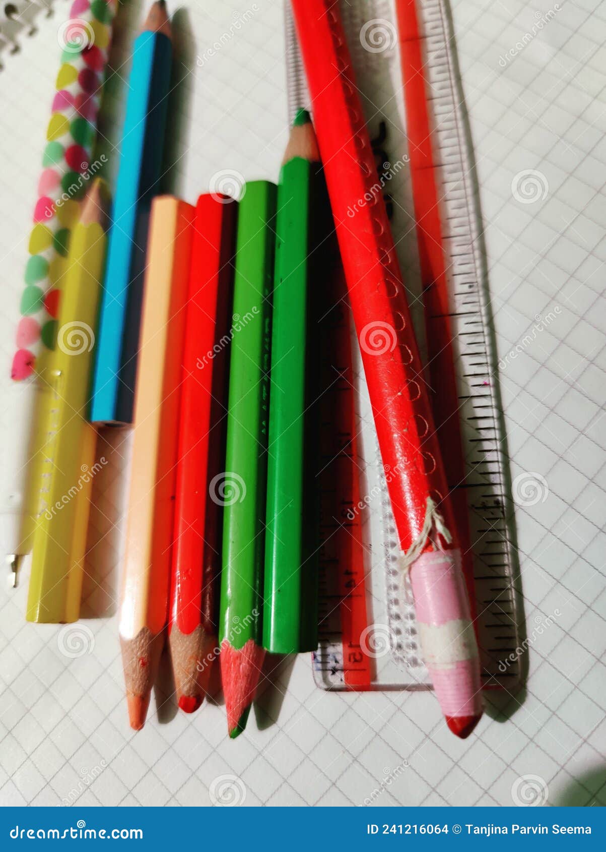 Pencil scale on the paper stock photo. Image of pattern - 241216064