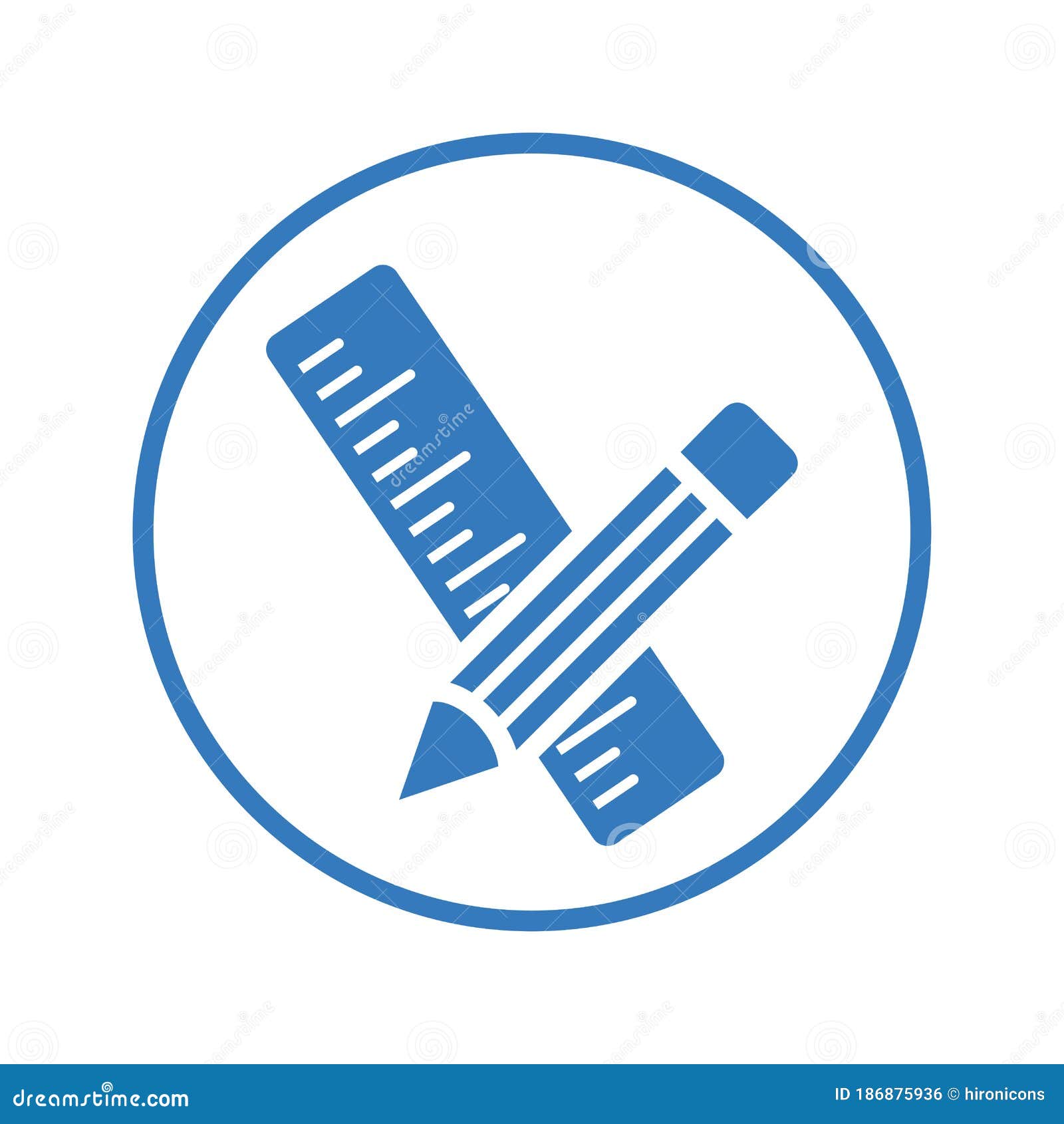 Pencil And Scale Icon Vector | CartoonDealer.com #226260326