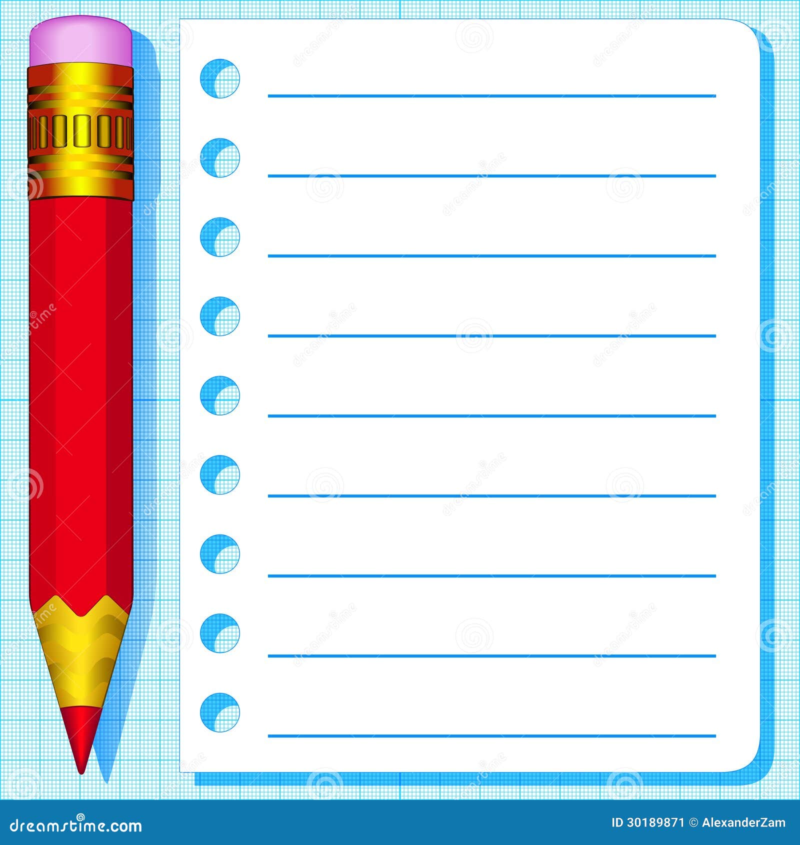 Pencil and scratch paper stock vector. Illustration of commentary ...