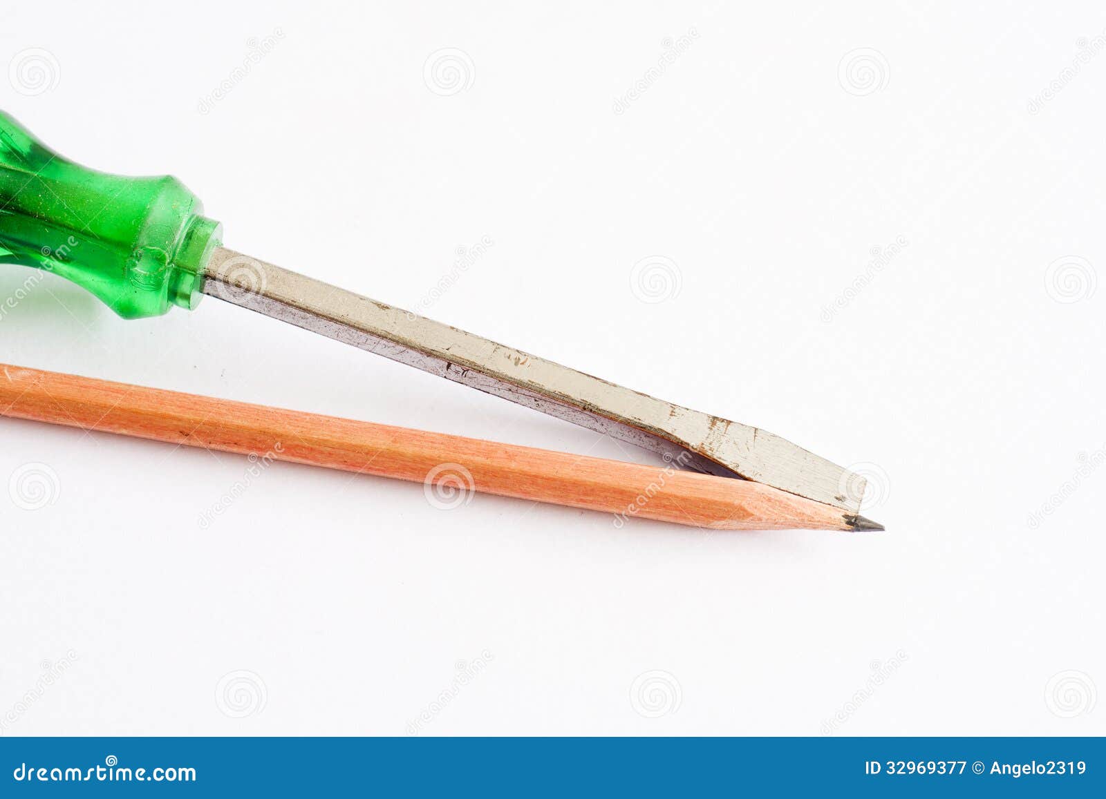 Pencil and screwdriver stock image. Image of graphite - 32969377