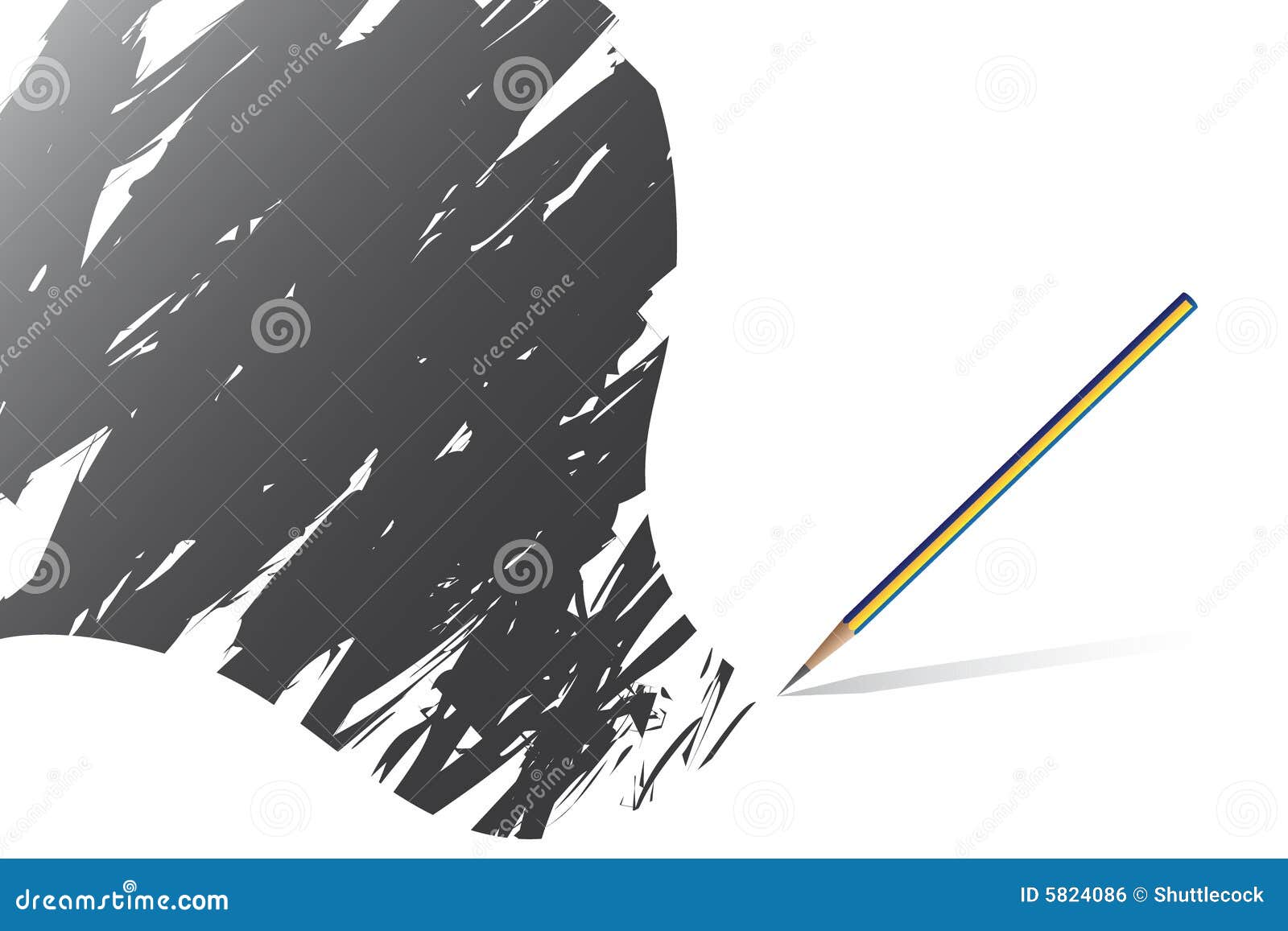 Pencil scribble on paper stock vector. Illustration of calligraphy ...