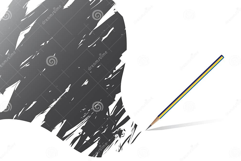Pencil scribble on paper stock vector. Illustration of calligraphy ...
