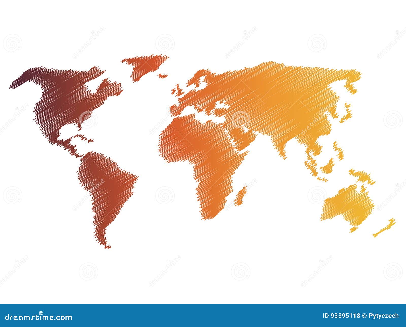 Pencil Scribble Sketch Map of World. Hand Doodle Drawing Stock Vector ...