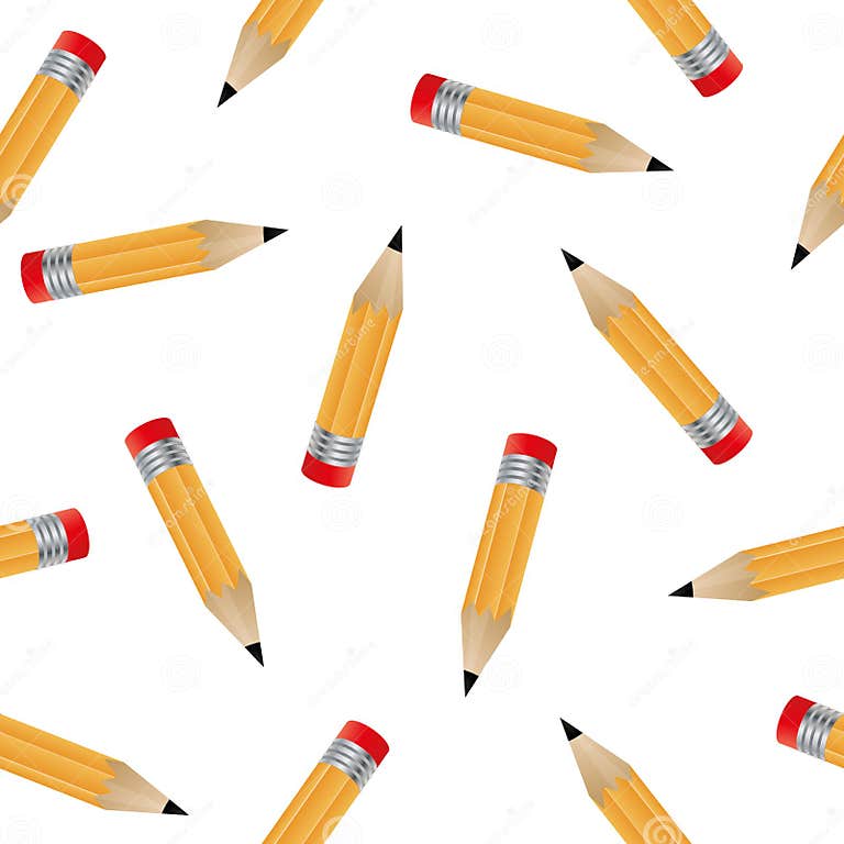 Pencil seamless pattern stock vector. Illustration of background - 29056489