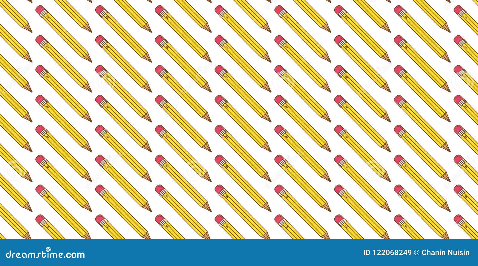 Pencil Seamless Pattern Pen Vector Isolated Background Wallpaper ...