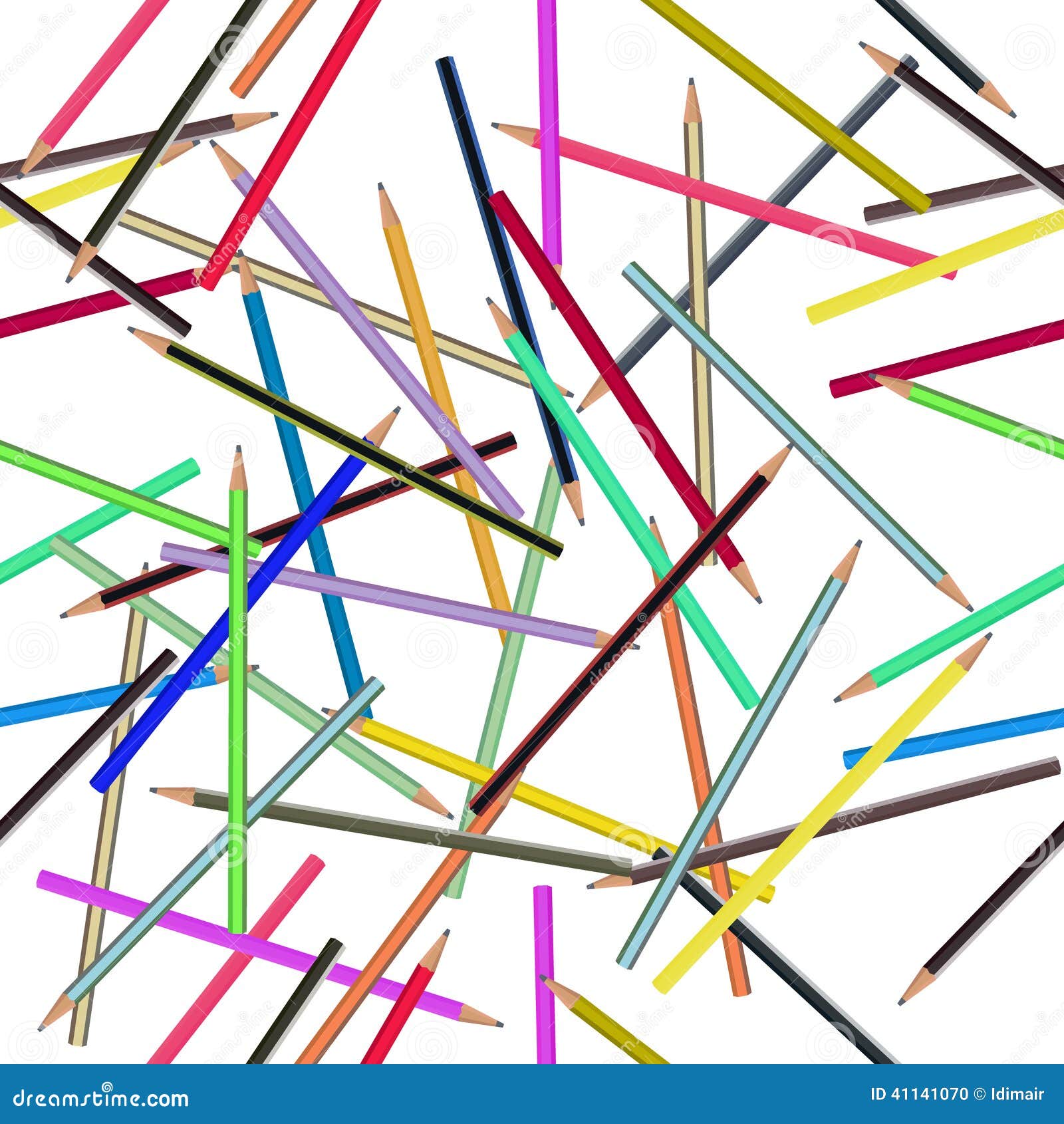 Pencil Seamless Pattern. Vector Stock Vector - Illustration of pastel ...