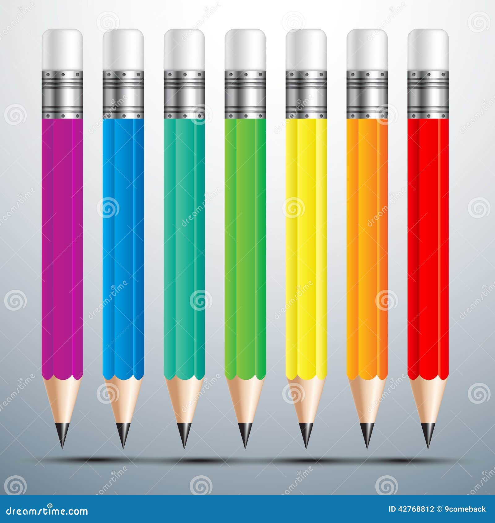 Pencil set stock vector. Illustration of instrument, small - 42768812