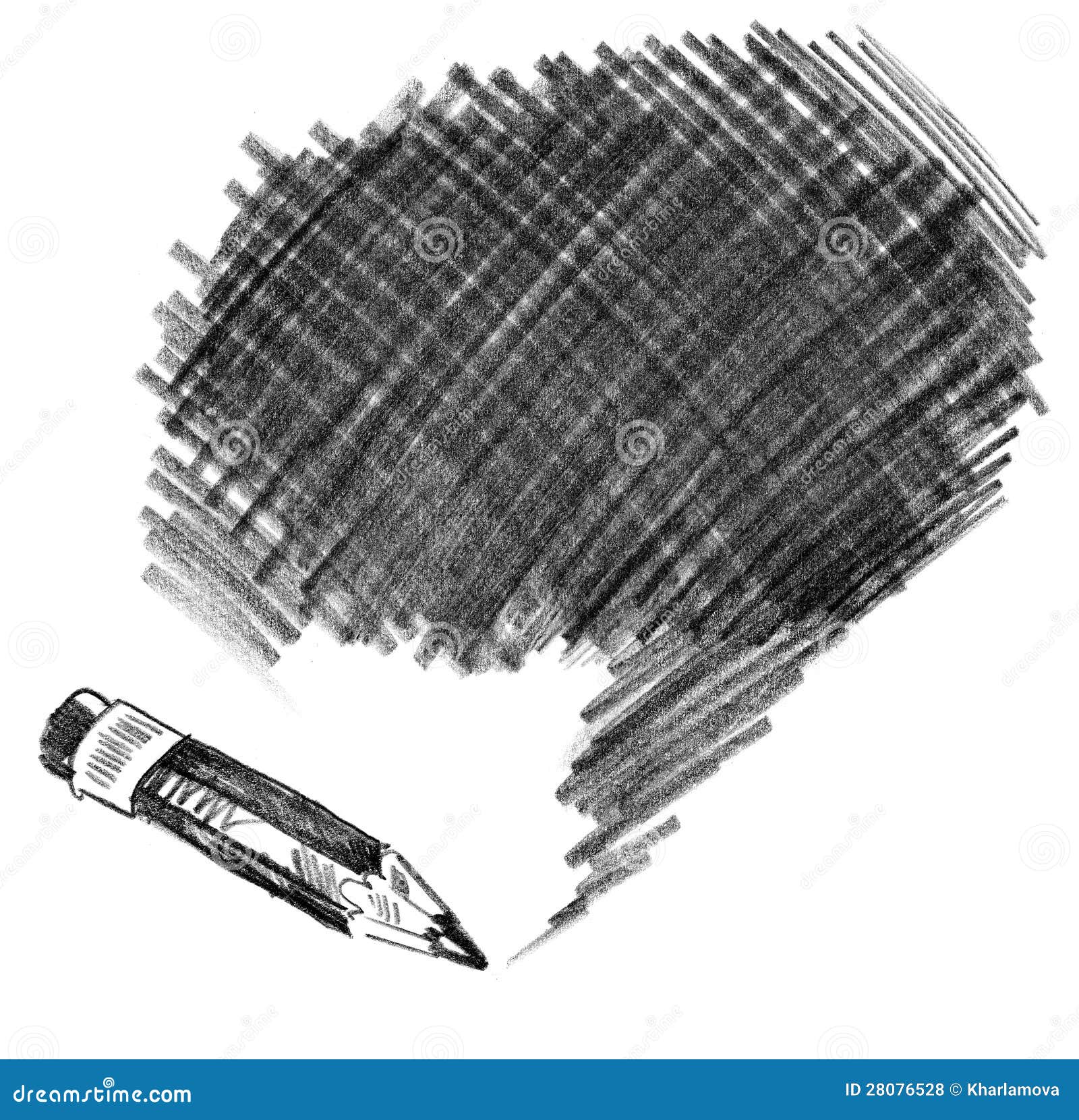 Pencil Shading. Hand-drawn Cartoon Vector | CartoonDealer.com #28095013