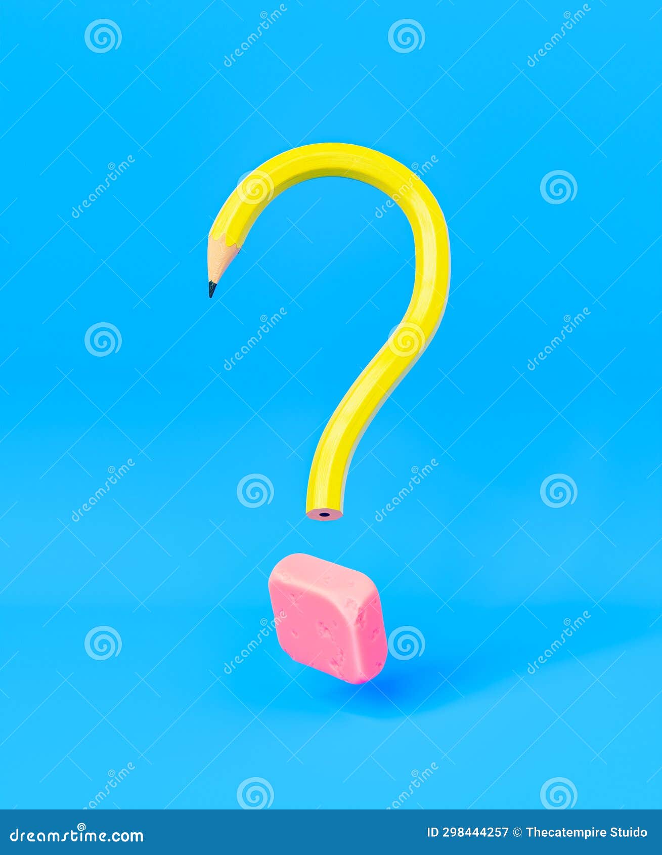 Pencil in the Shape of a Question Mark Stock Illustration ...