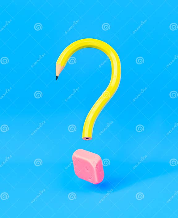 Pencil in the Shape of a Question Mark Stock Illustration ...