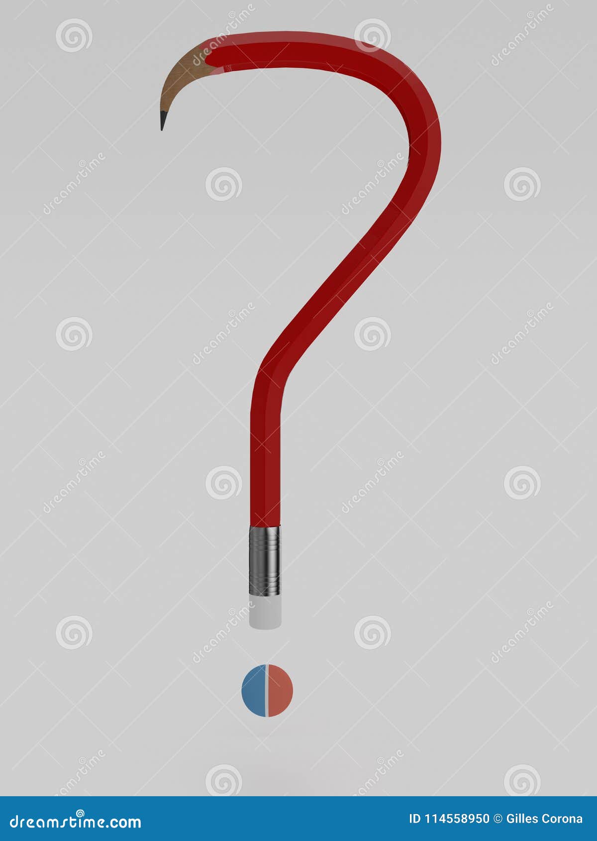 Pencil Shaped Question Mark Stock Illustration - Illustration of ...