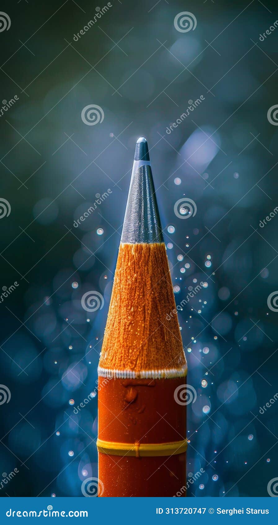 A Pencil with a Sharp Point Sticking Out of it, AI Stock Illustration ...