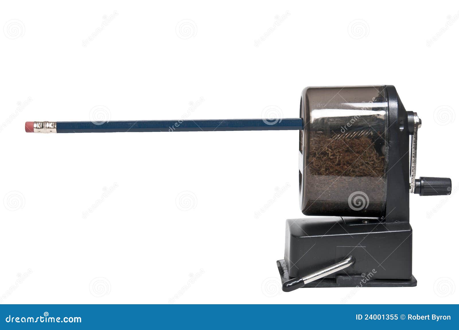 Pencil In Sharpener On Yellow Background Stock Photography ...