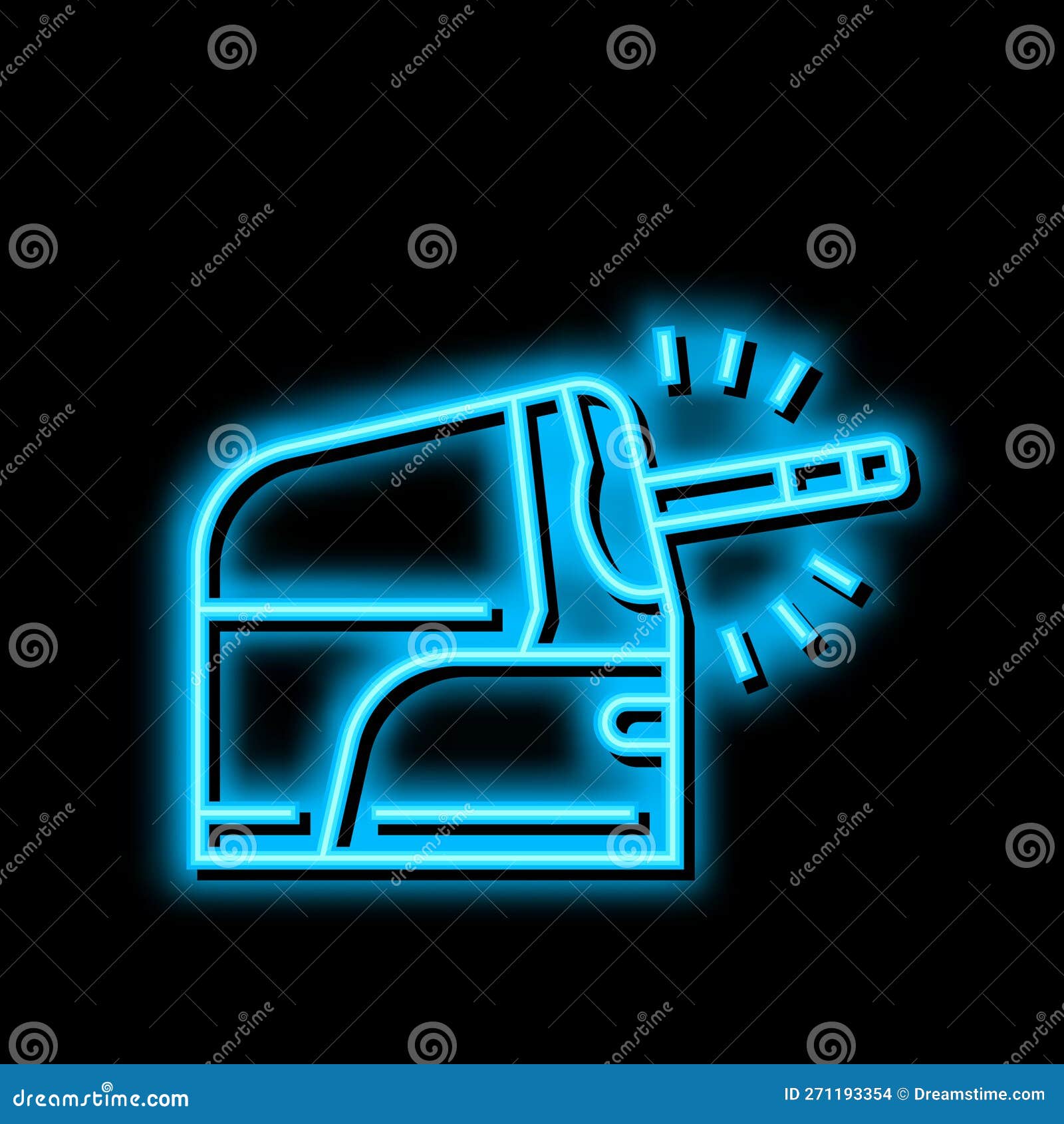 Pencil Sharpener Automatically Neon Glow Icon Illustration Stock Vector ...