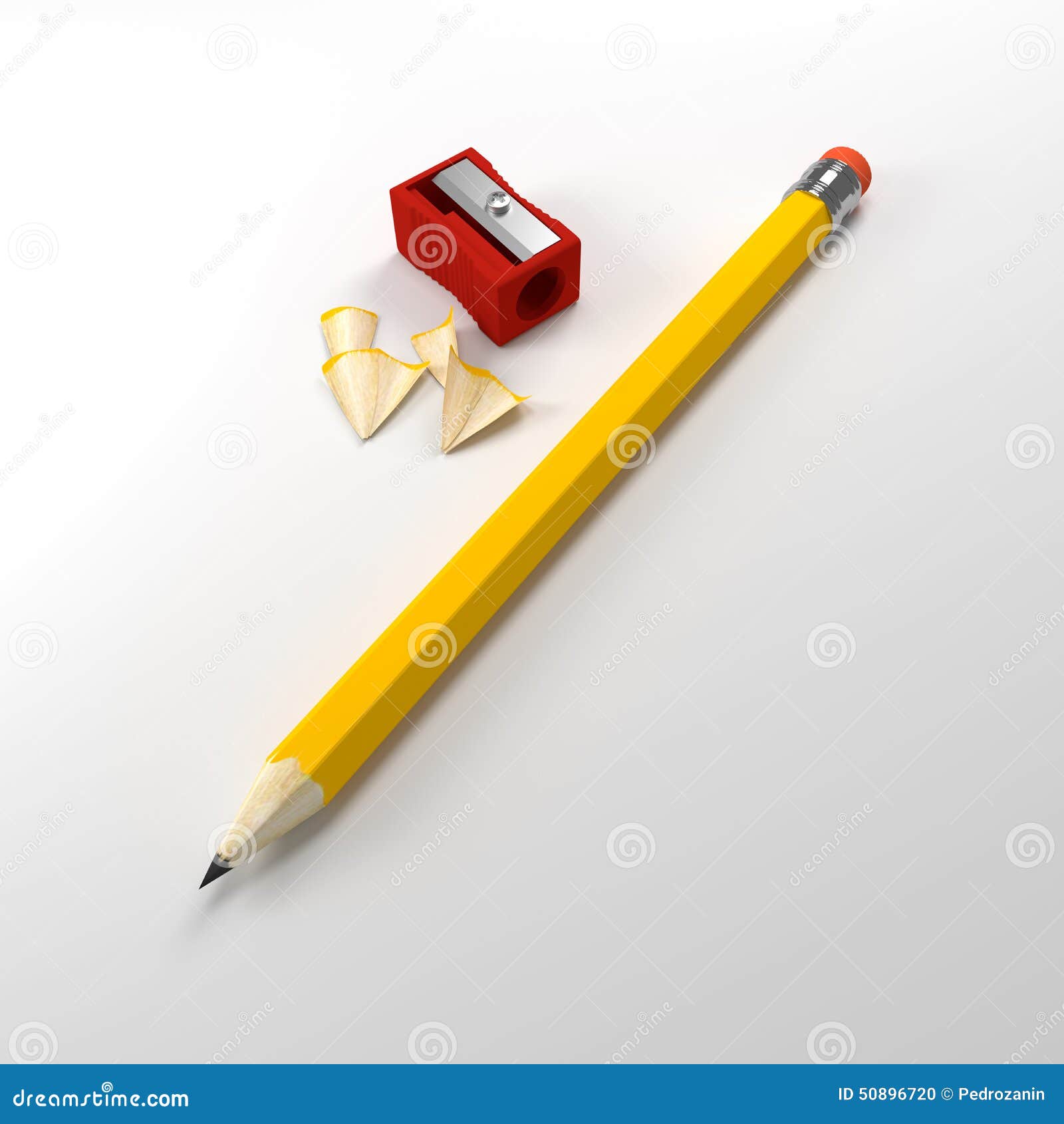 Pencil and sharpener stock illustration. Illustration of sharp - 50896720