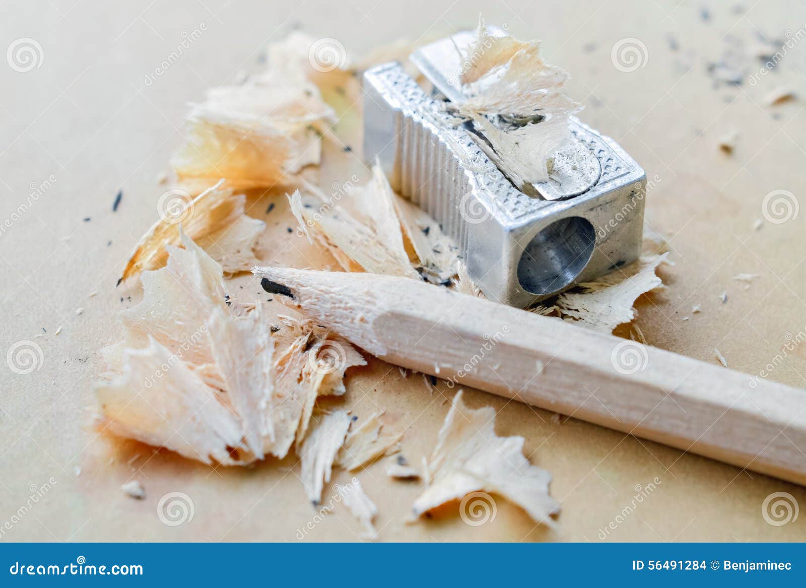 Pencil and sharpener stock photo. Image of broken, cutter - 56491284