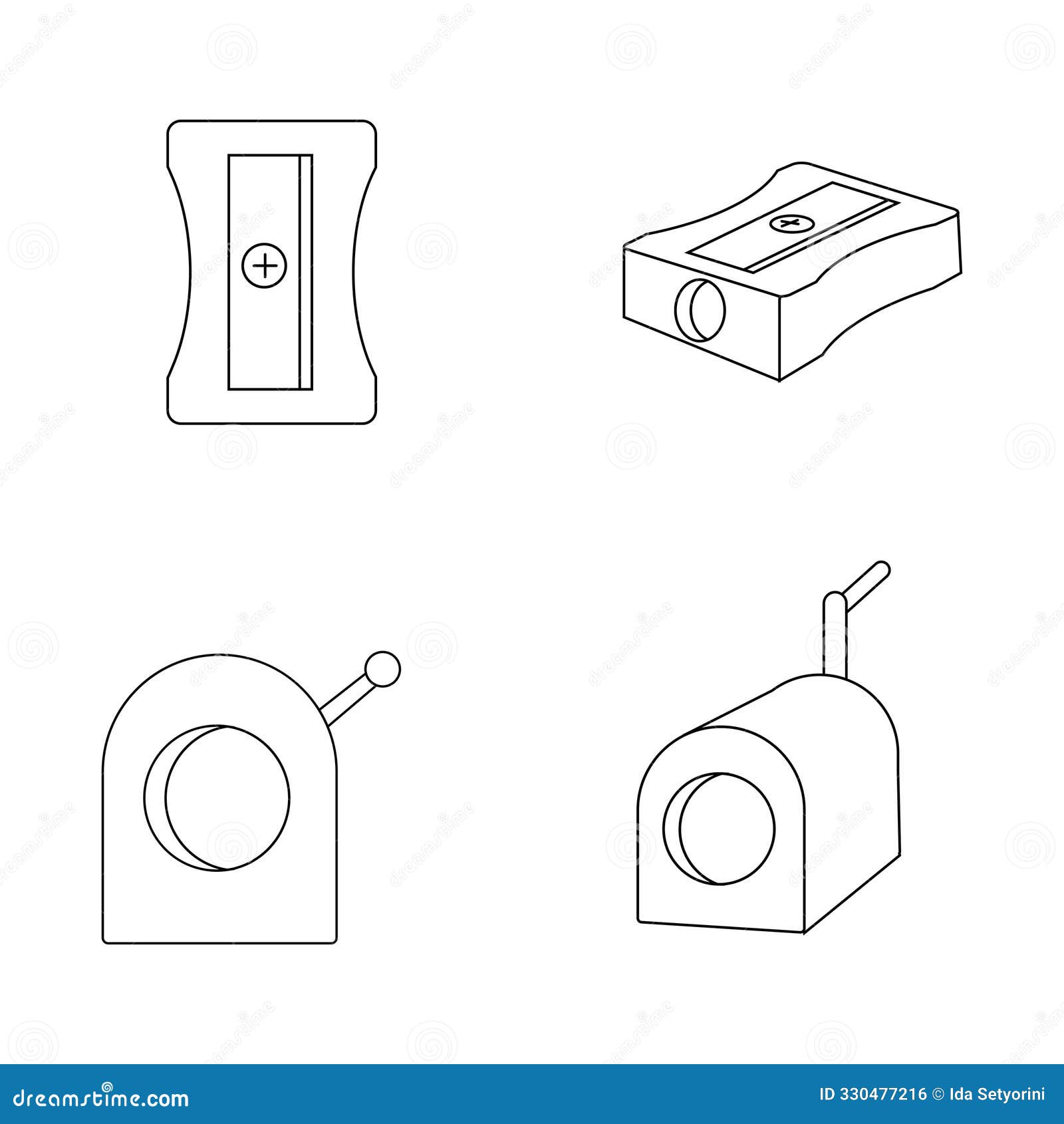 Pencil Sharpener Icon Illustration Design Stock Illustration ...