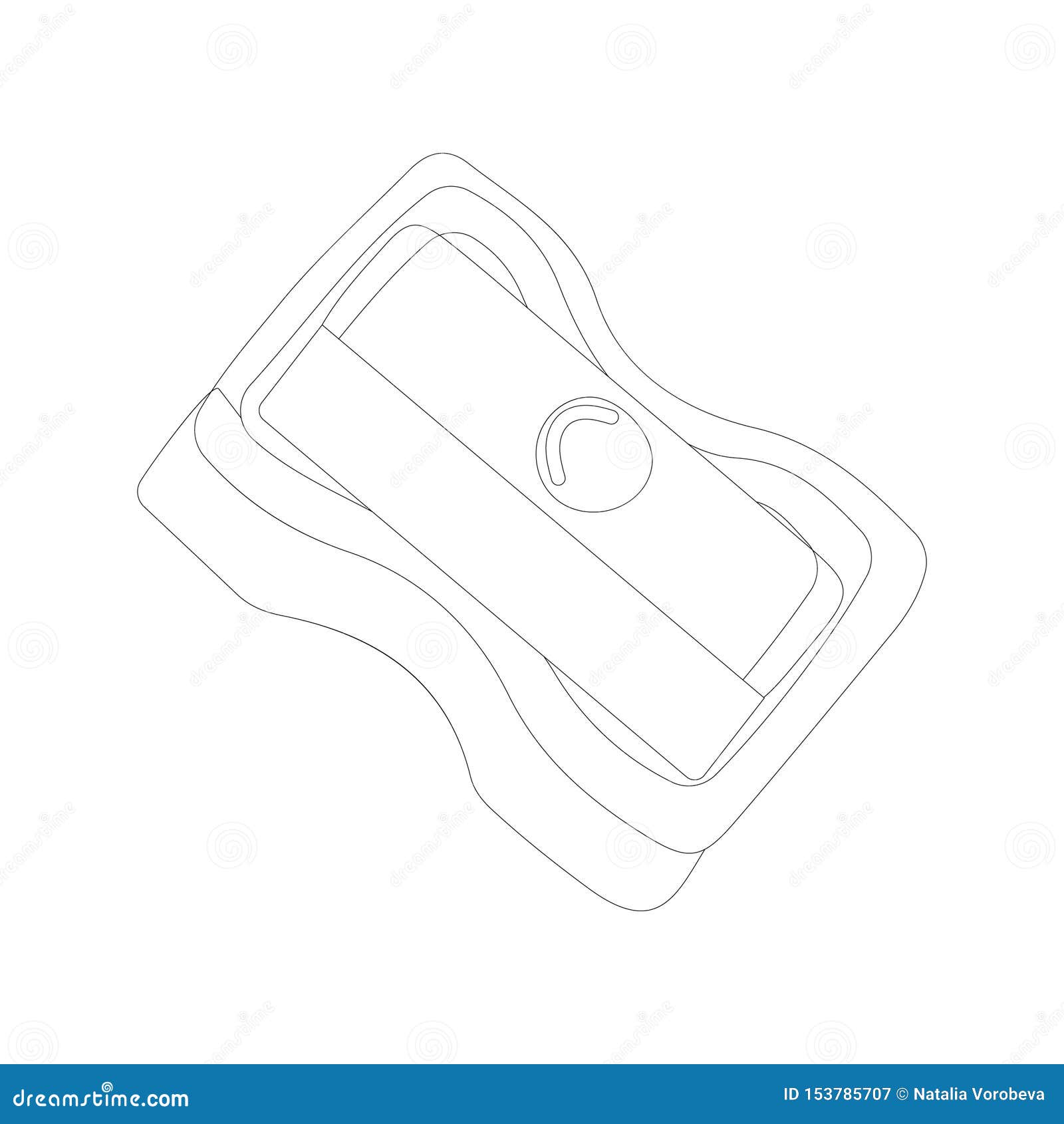 Pencil Sharpener Icon in Outline Style Isolated on White Background ...