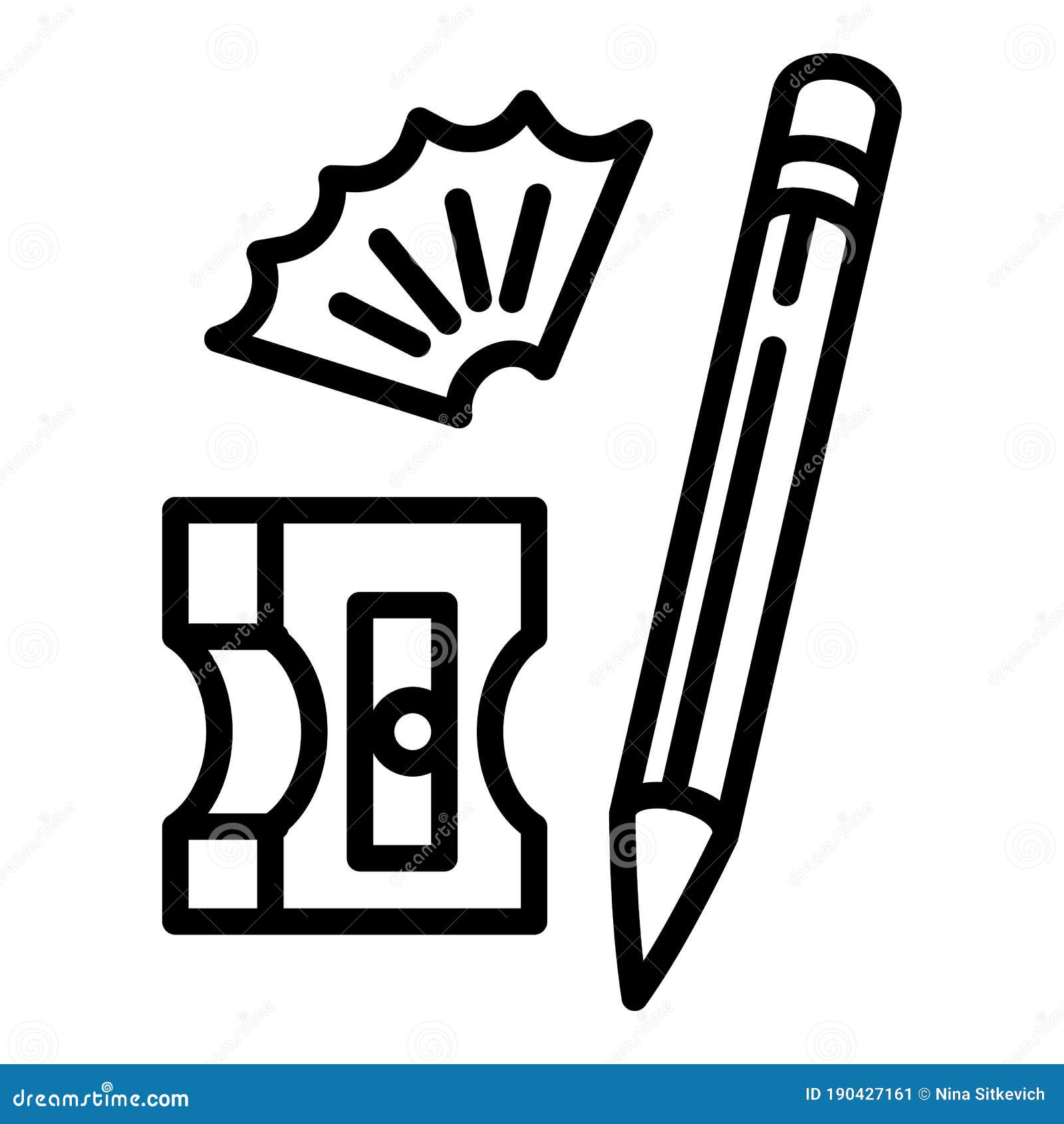 Pencil Sharpener Icon, Outline Style Stock Vector - Illustration of ...