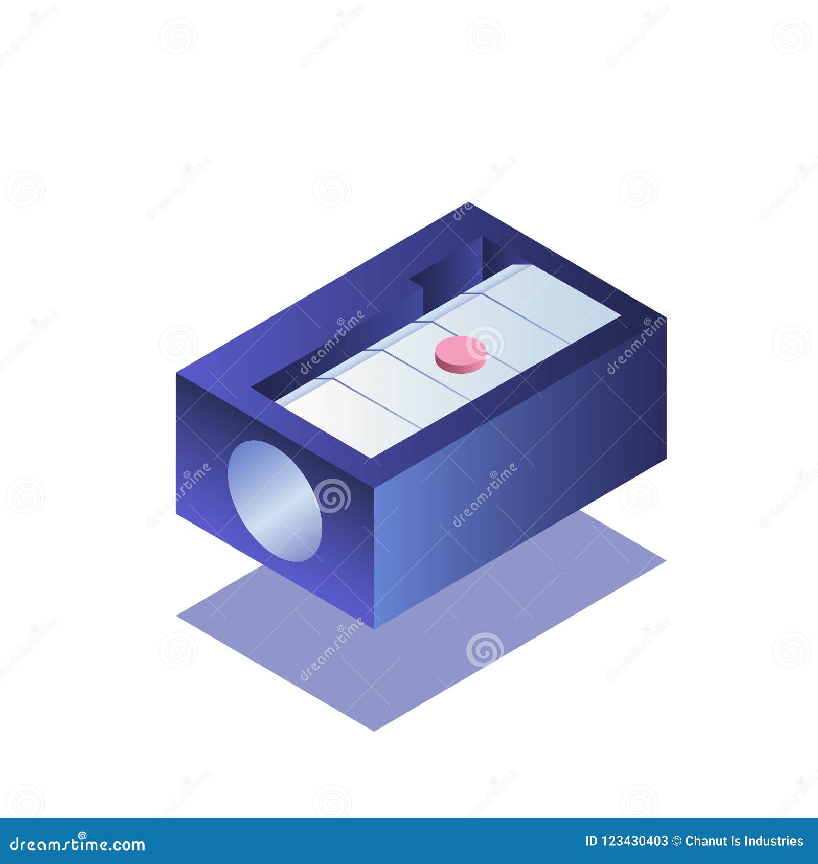 Pencil Sharpener Isometric Illustration Stock Vector - Illustration of ...