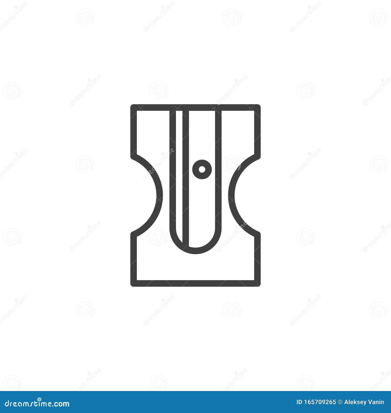 Pencil sharpener line icon stock vector. Illustration of pictogram ...