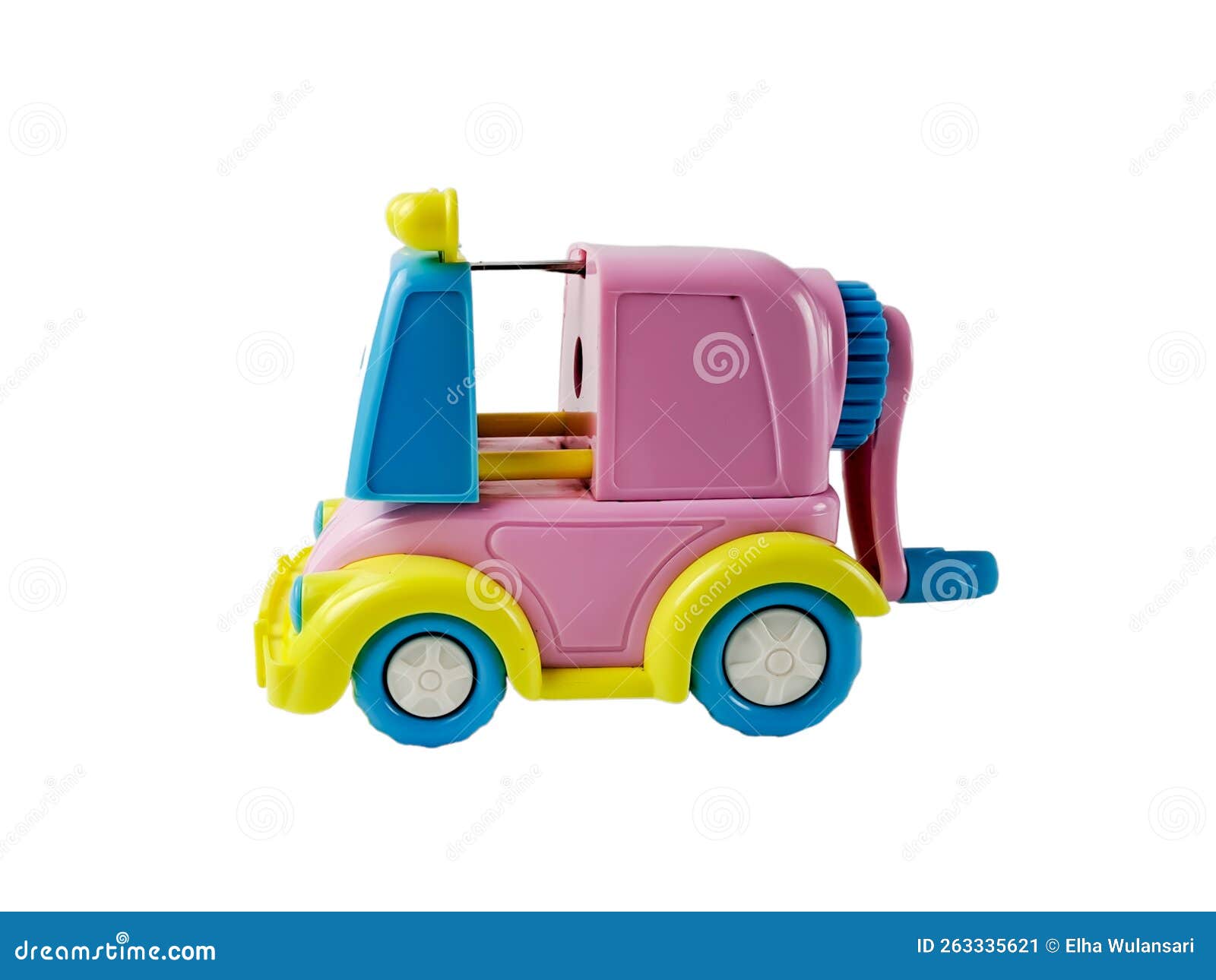 Pencil Sharpener Model Toy Car Colorful Pastel Stock Image - Image of ...