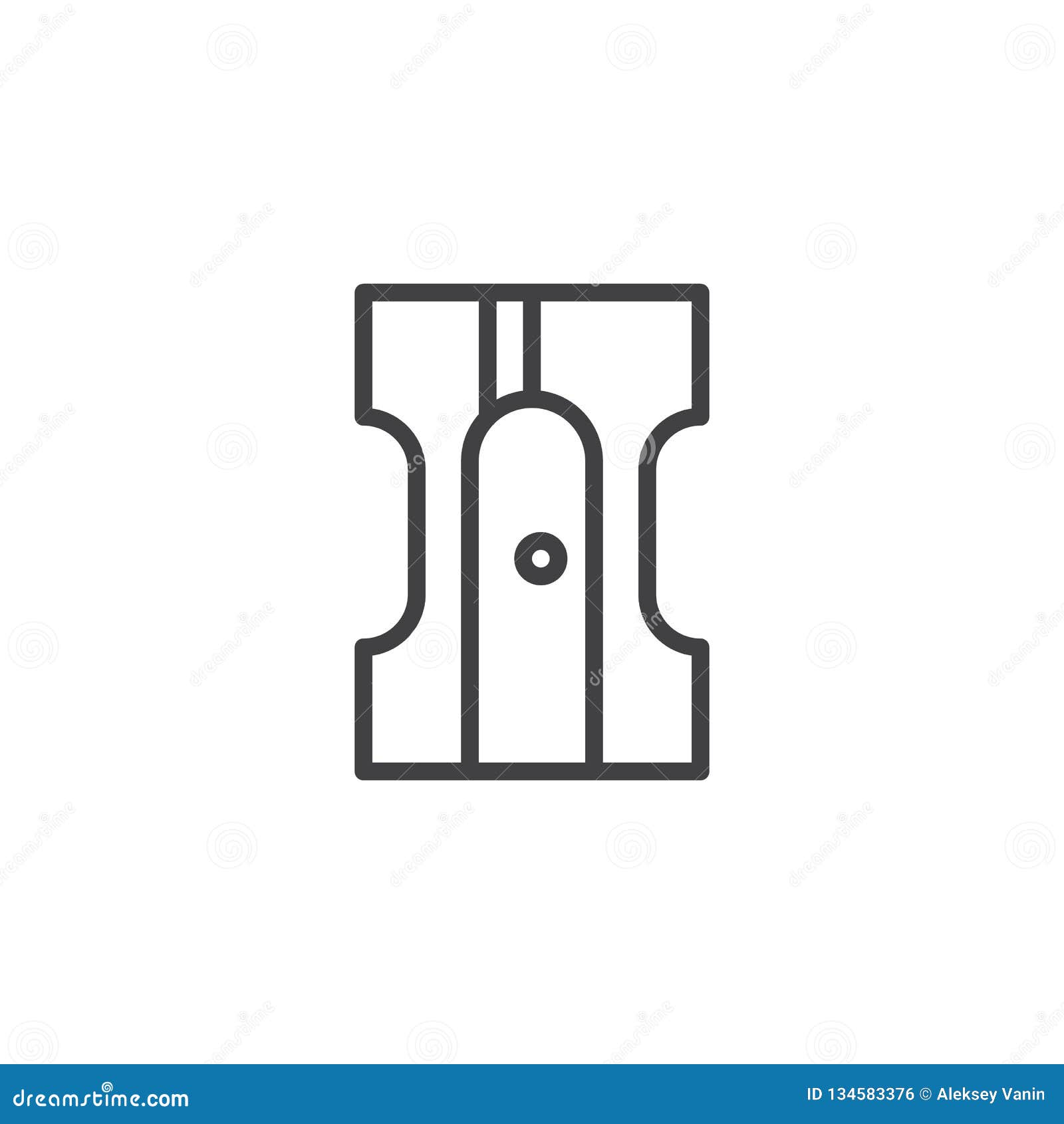 Pencil Sharpener Outline Icon Stock Vector - Illustration of pixel ...