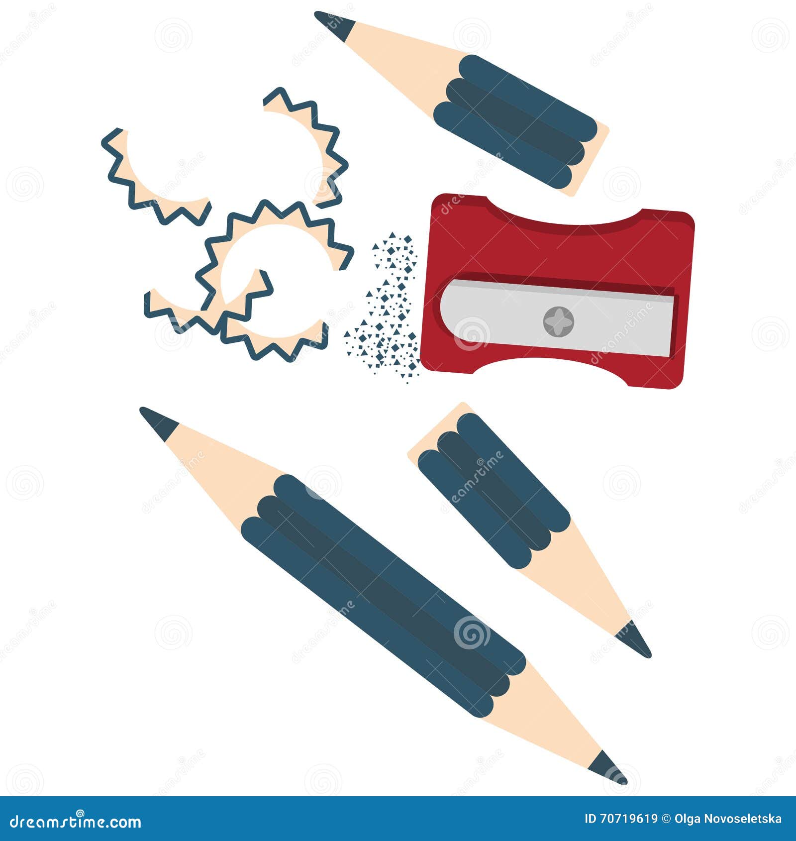 Pencil Sharpener and Pencil Stock Vector - Illustration of table ...