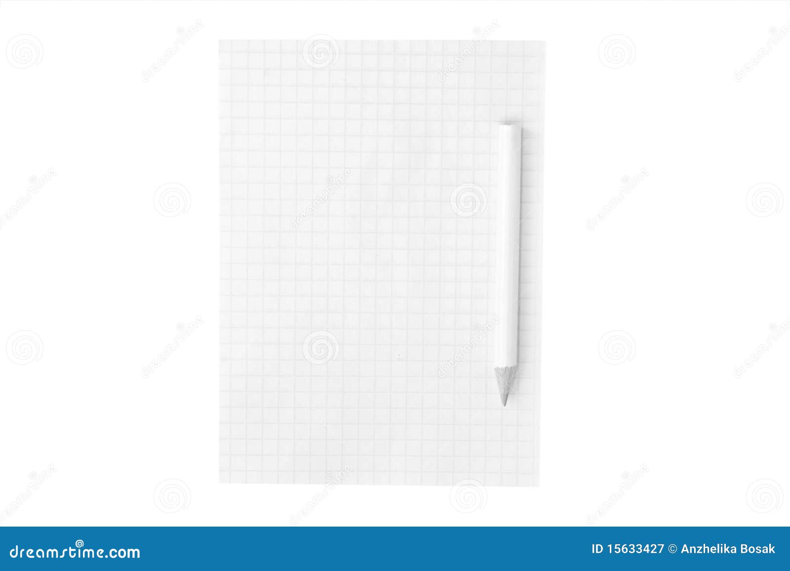 Pencil on the Sheet Checked Stock Image - Image of business, square ...