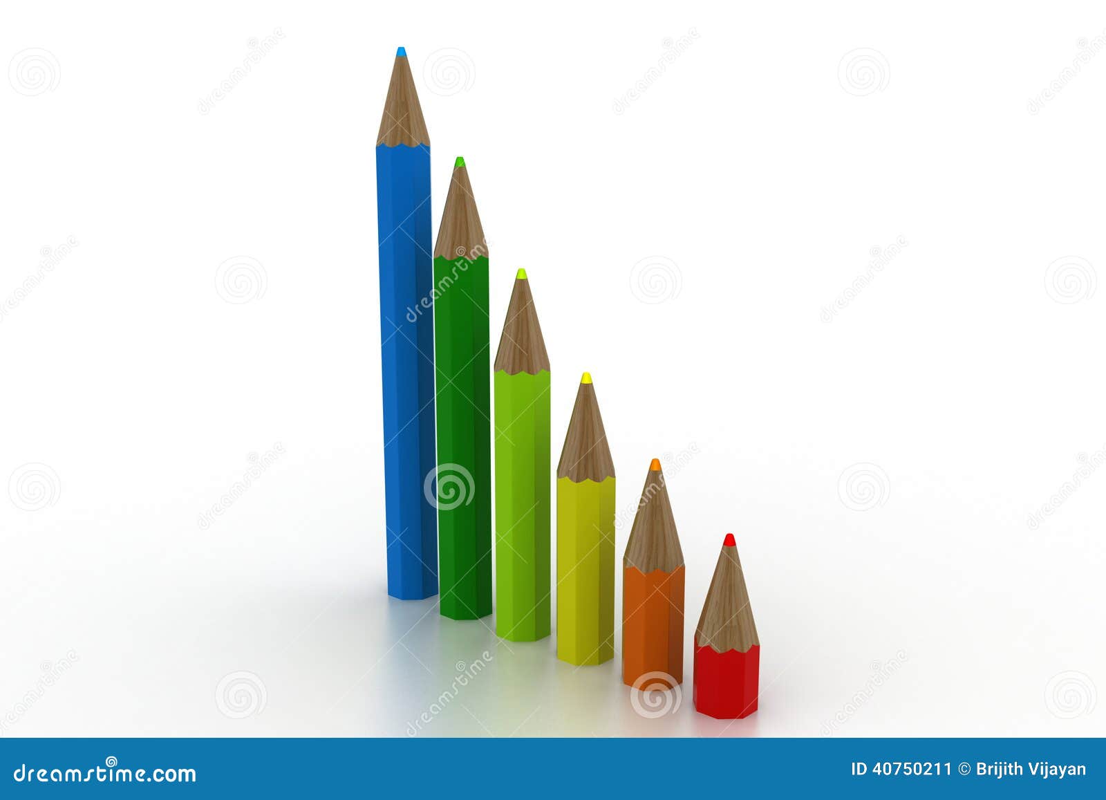 Pencil Showing Bar Graph Vector Illustration | CartoonDealer.com #21893716