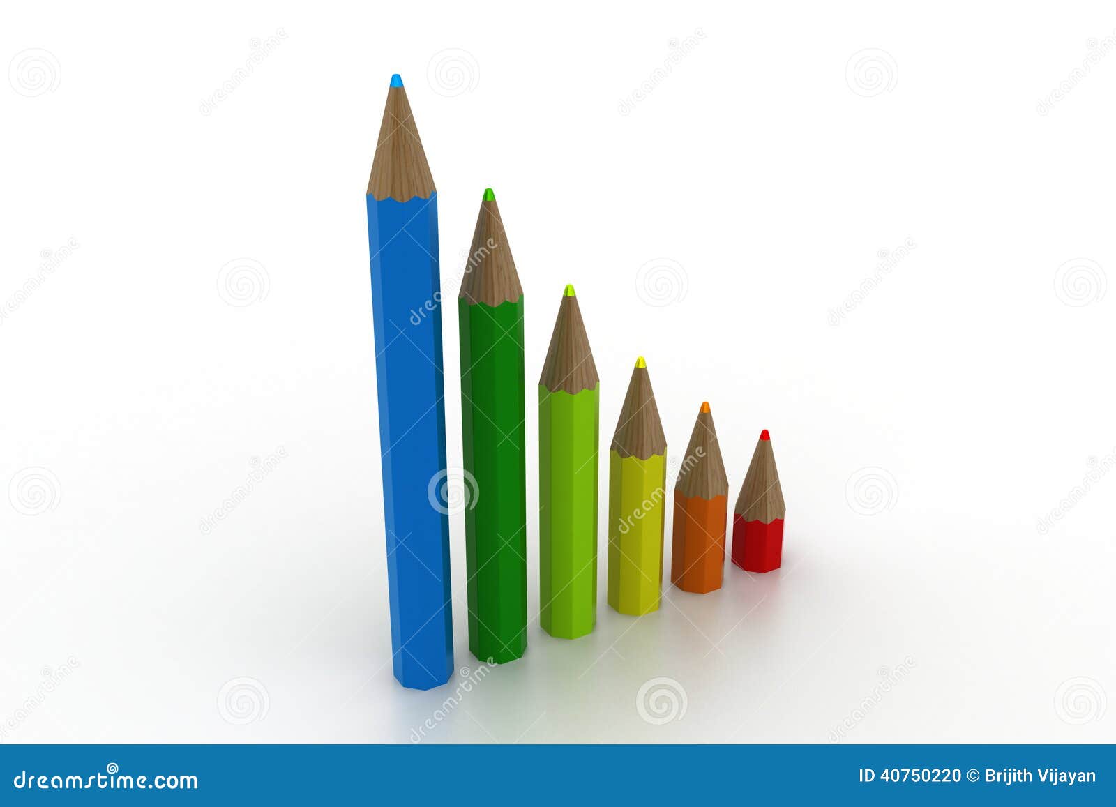 Pencil Showing Bar Graph Vector Illustration | CartoonDealer.com #21893716