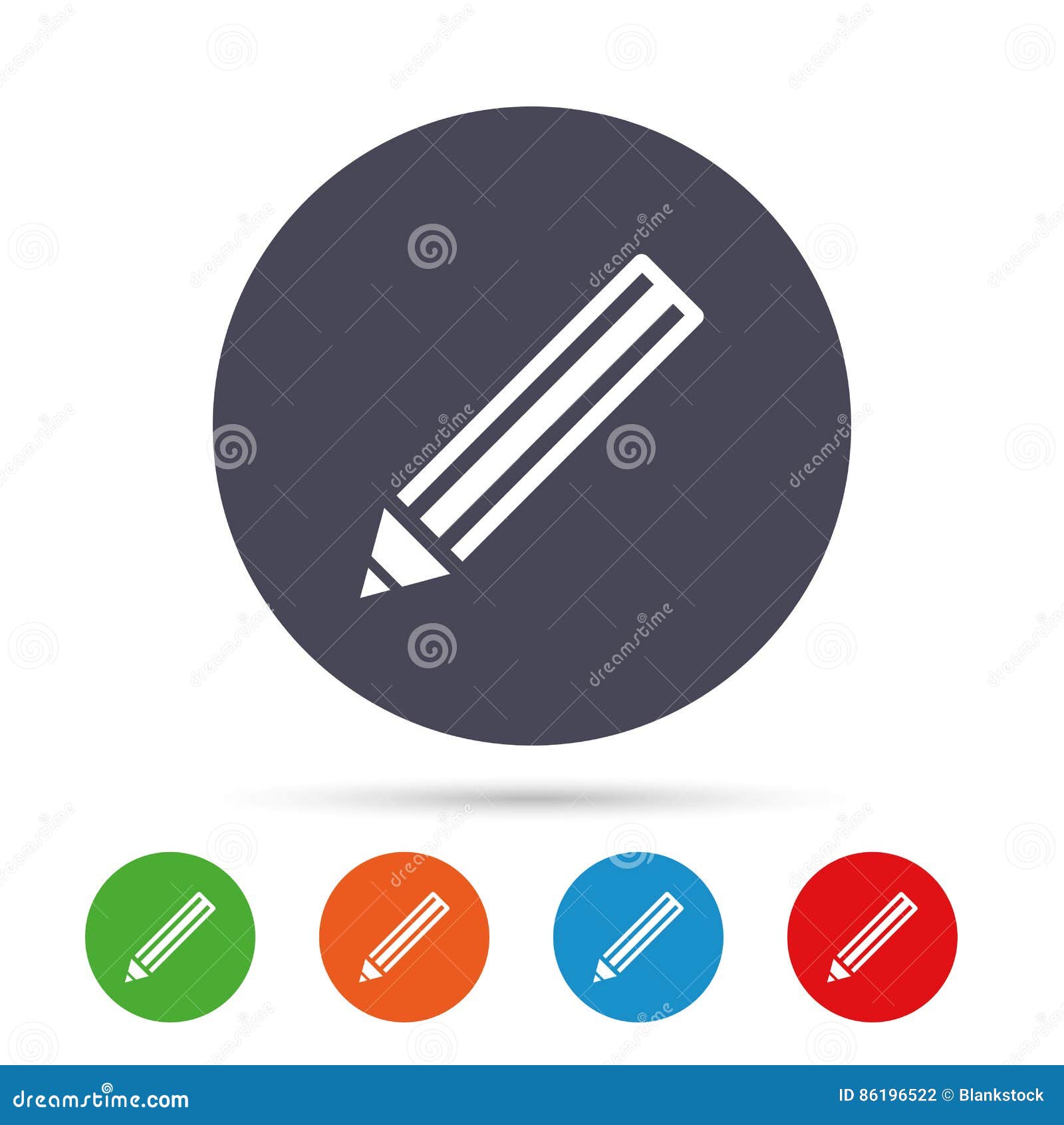 Pencil Sign Icon. Edit Content Button Stock Vector - Illustration of ...