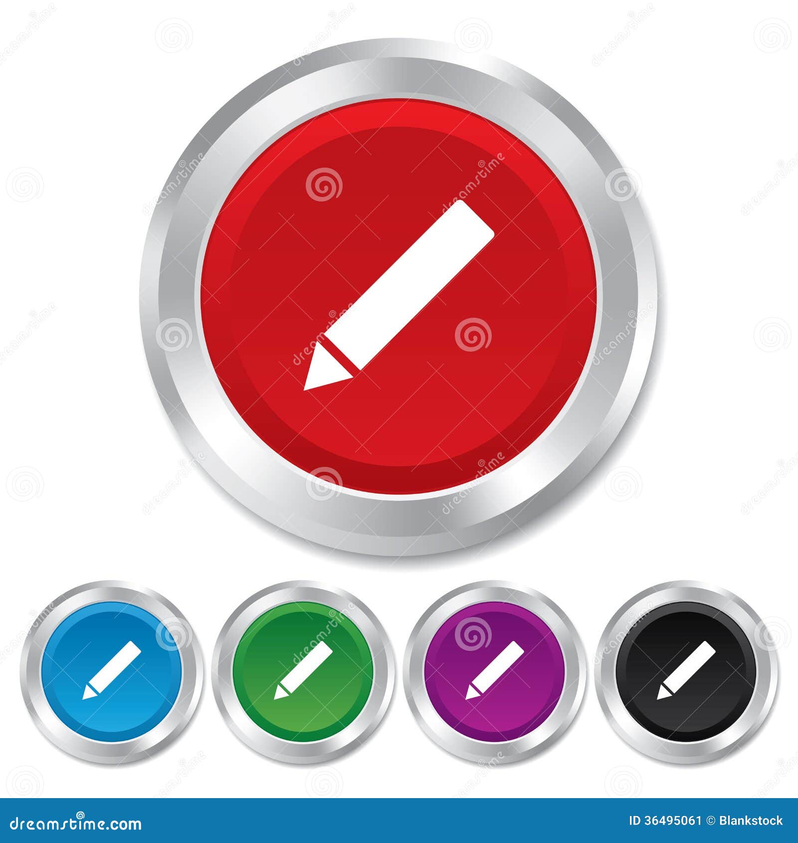 Pencil Sign Icon. Edit Content Button Stock Vector - Illustration of ...