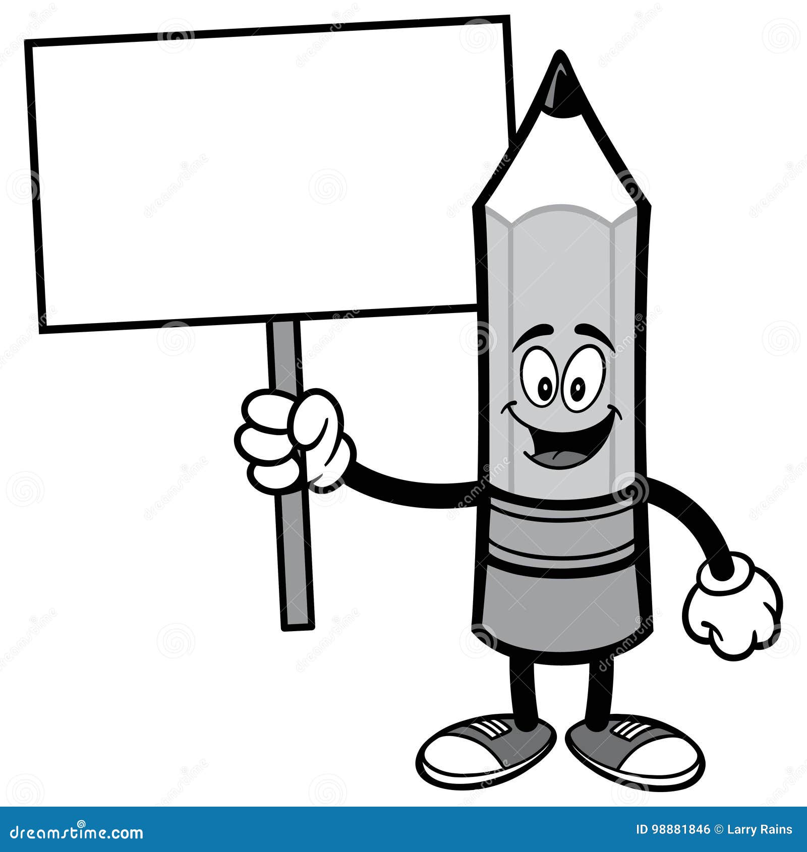 Pencil with Sign Illustration Stock Vector - Illustration of eraser ...