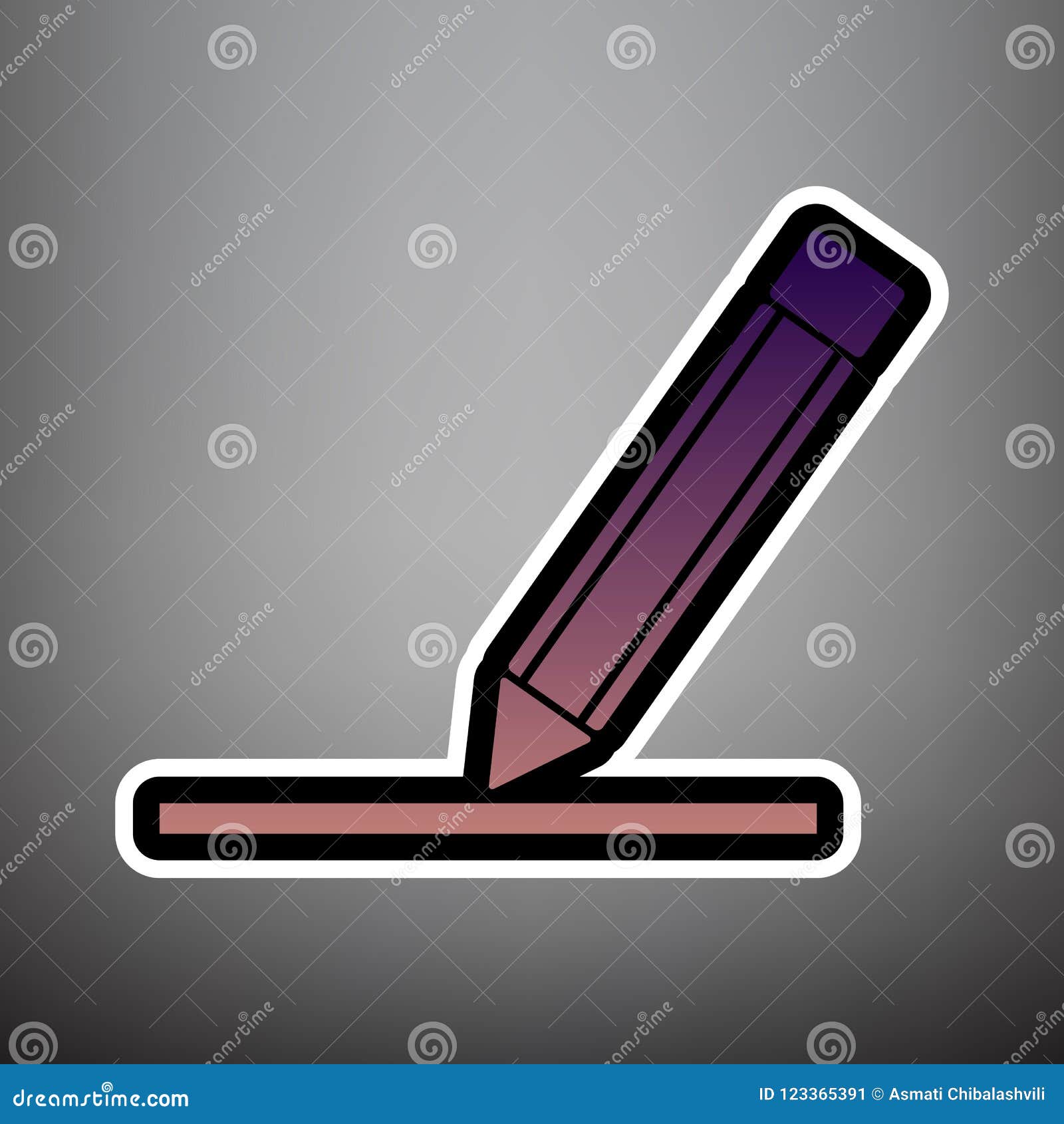 Pencil Sign Illustration. Vector Stock Vector - Illustration of office ...