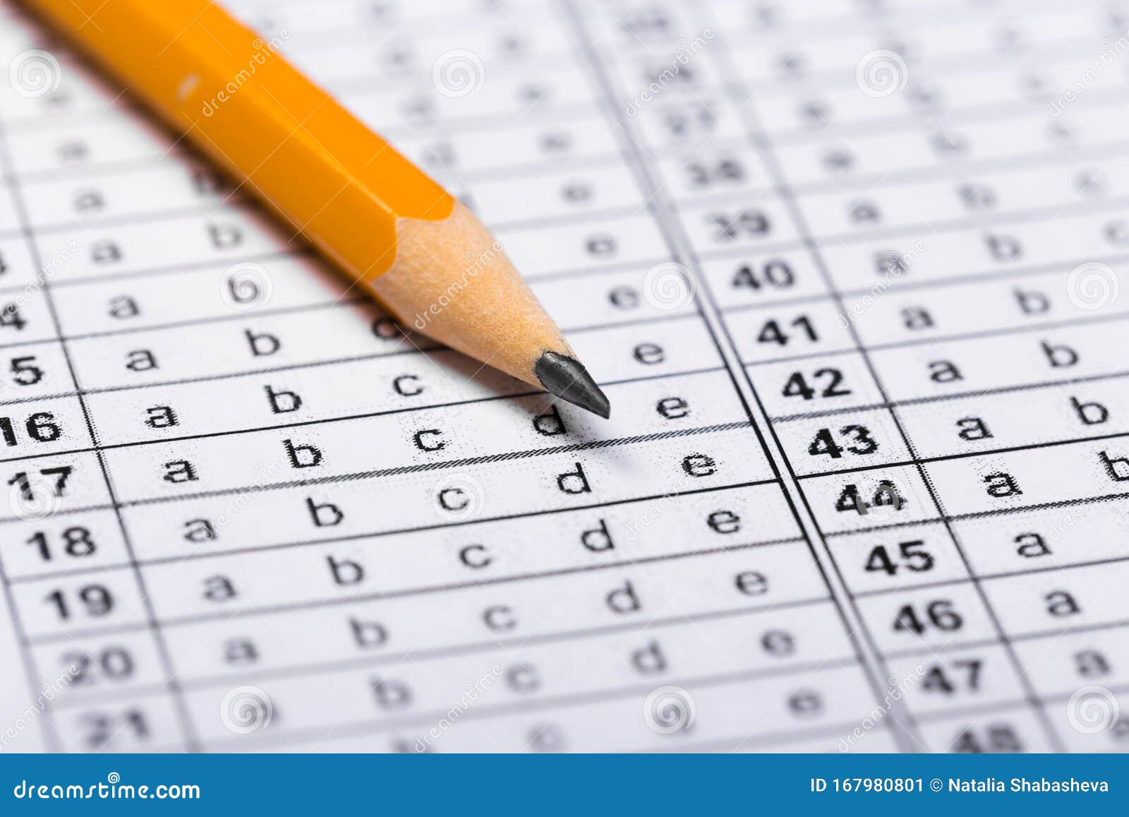 A Pencil Sitting on a Test Bubble Sheet Stock Image - Image of ...