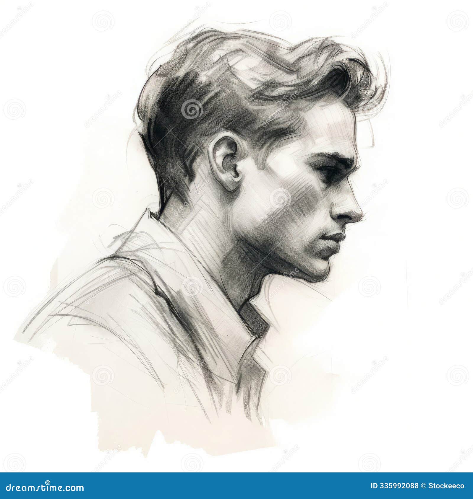 Crisp Sketch Pencil Art of George in Half-body Profile Image Stock ... Crisp Sketch Pencil Art of George in Half-body Profile Image Stock ...