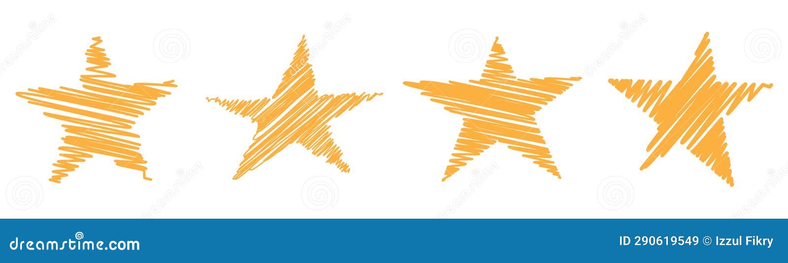 Pencil Sketch Scribble Star Doodle Stock Vector - Illustration of vector, abstract: 290619549