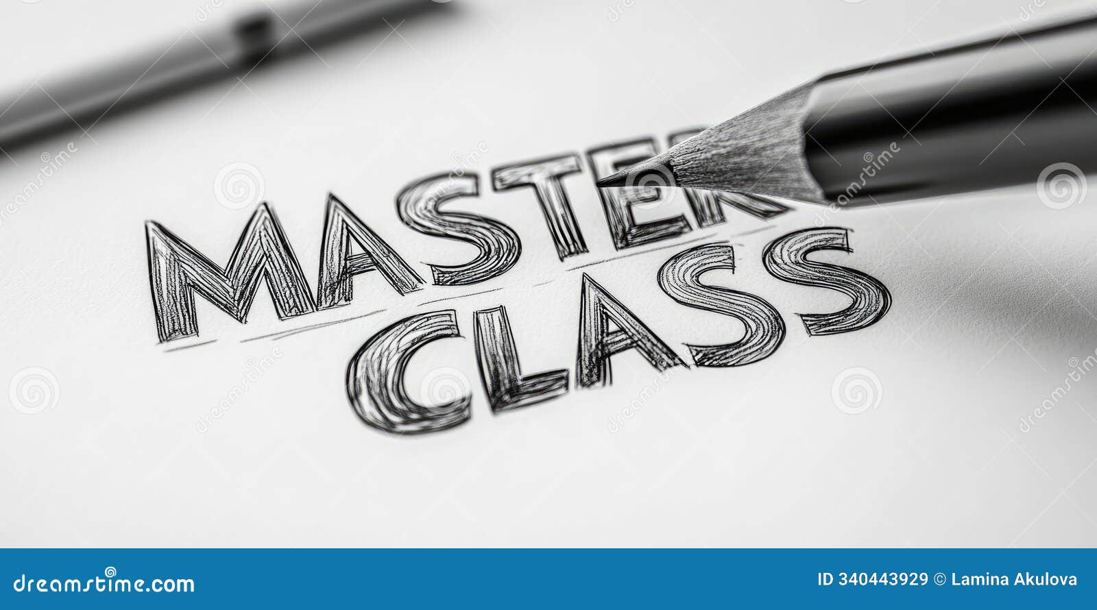Pencil Sketch Style Typography Design Featuring the Words Master Class ...