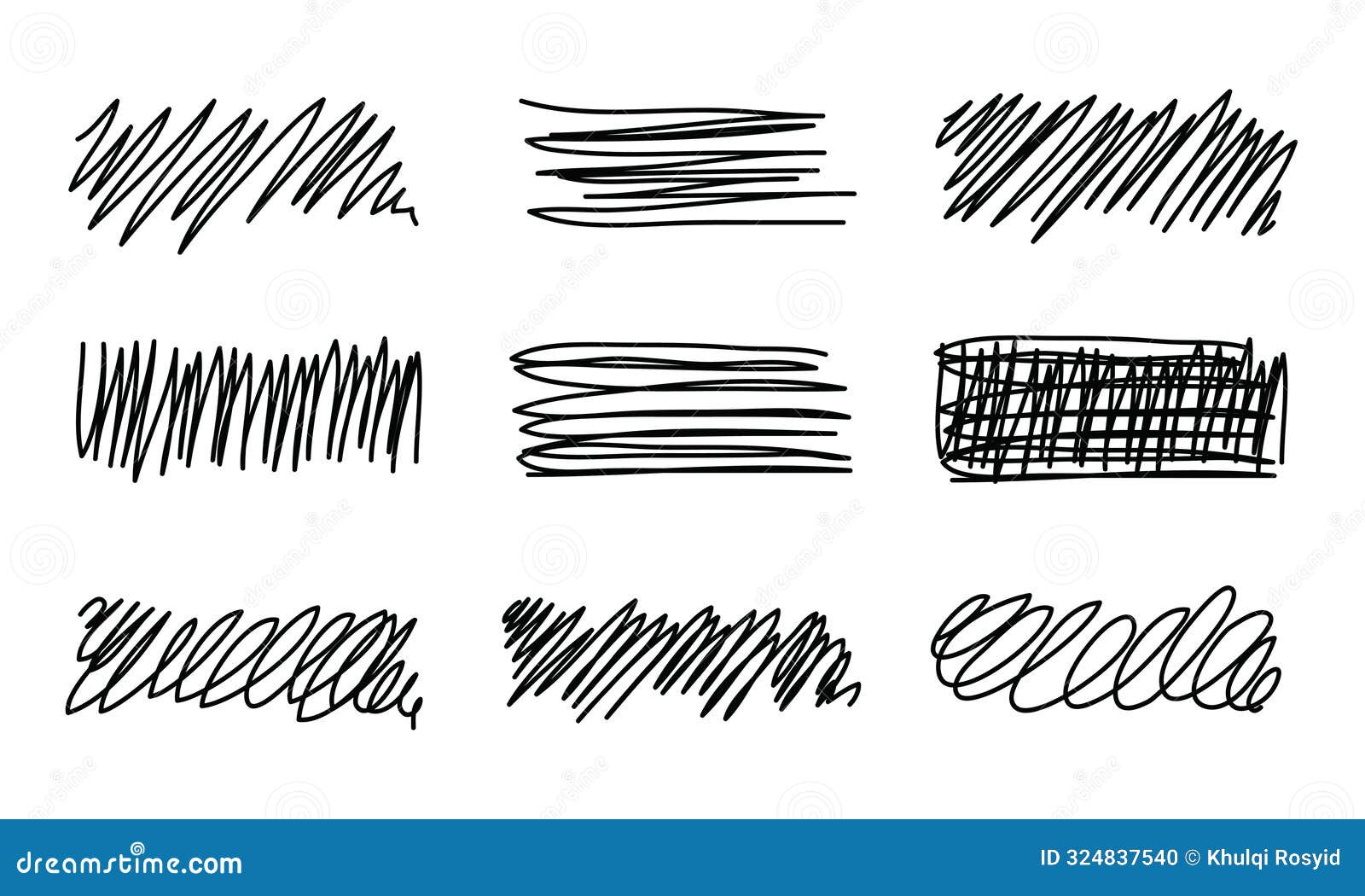 Pencil Sketch Texture Scribble Collection. Hand Drawn Freehand Scribble ...