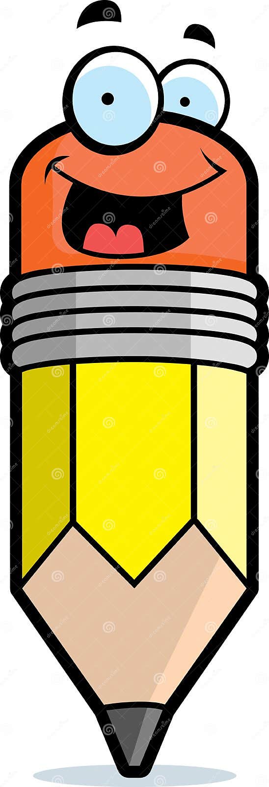 Pencil Smiling stock vector. Illustration of writing - 10270001