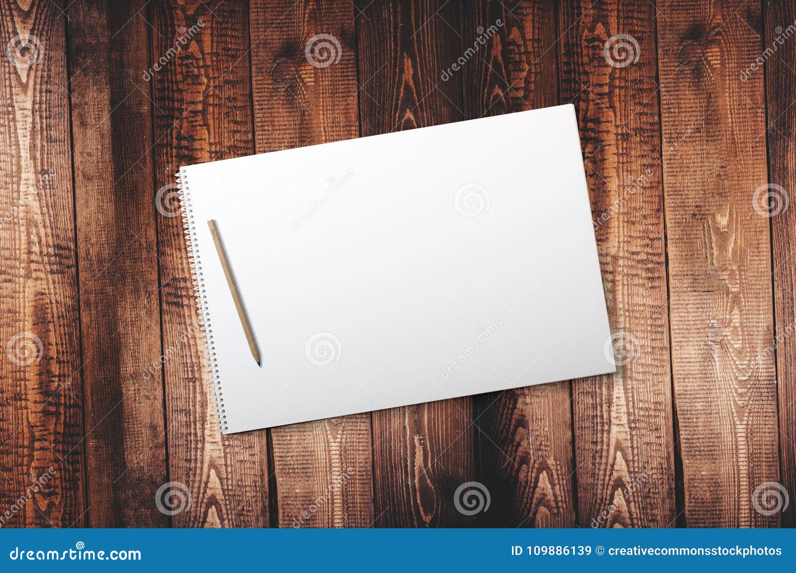 Pencil On Spiral Drawing Notebook Picture. Image: 109886139