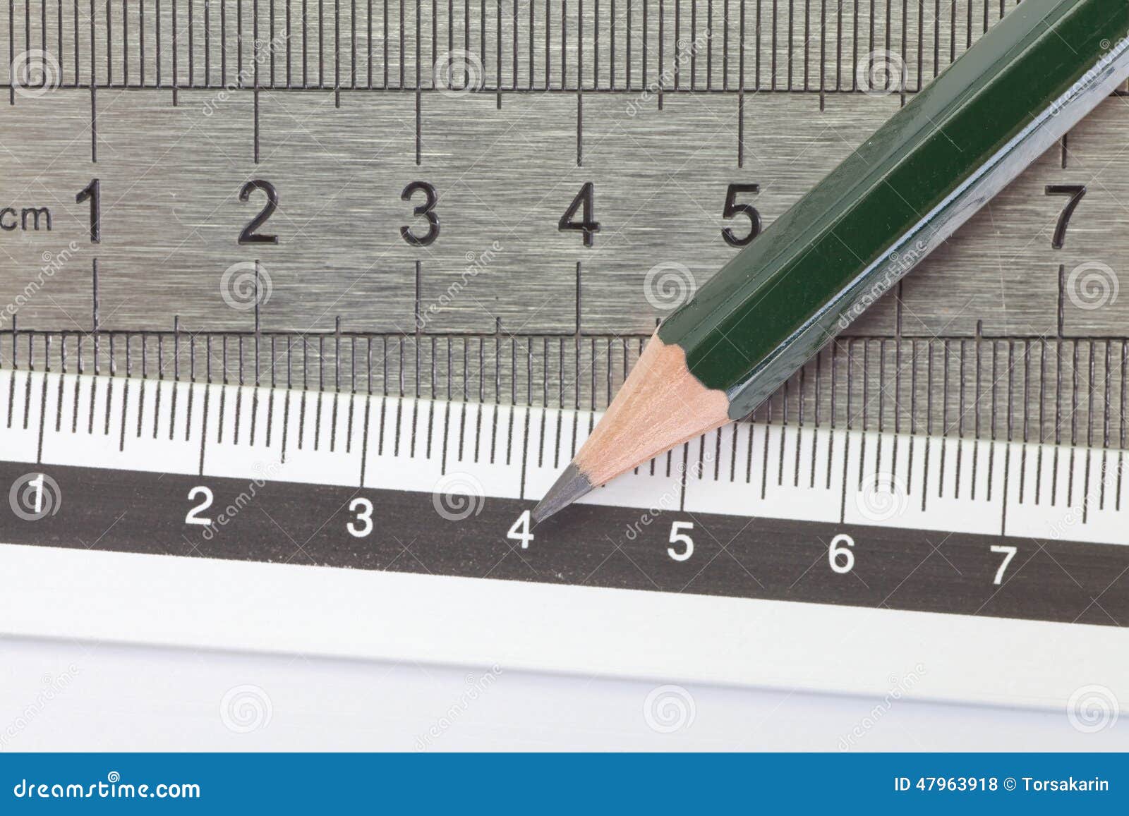 Pencil And Stainless Steel Ruler Stock Image | CartoonDealer.com #47963917