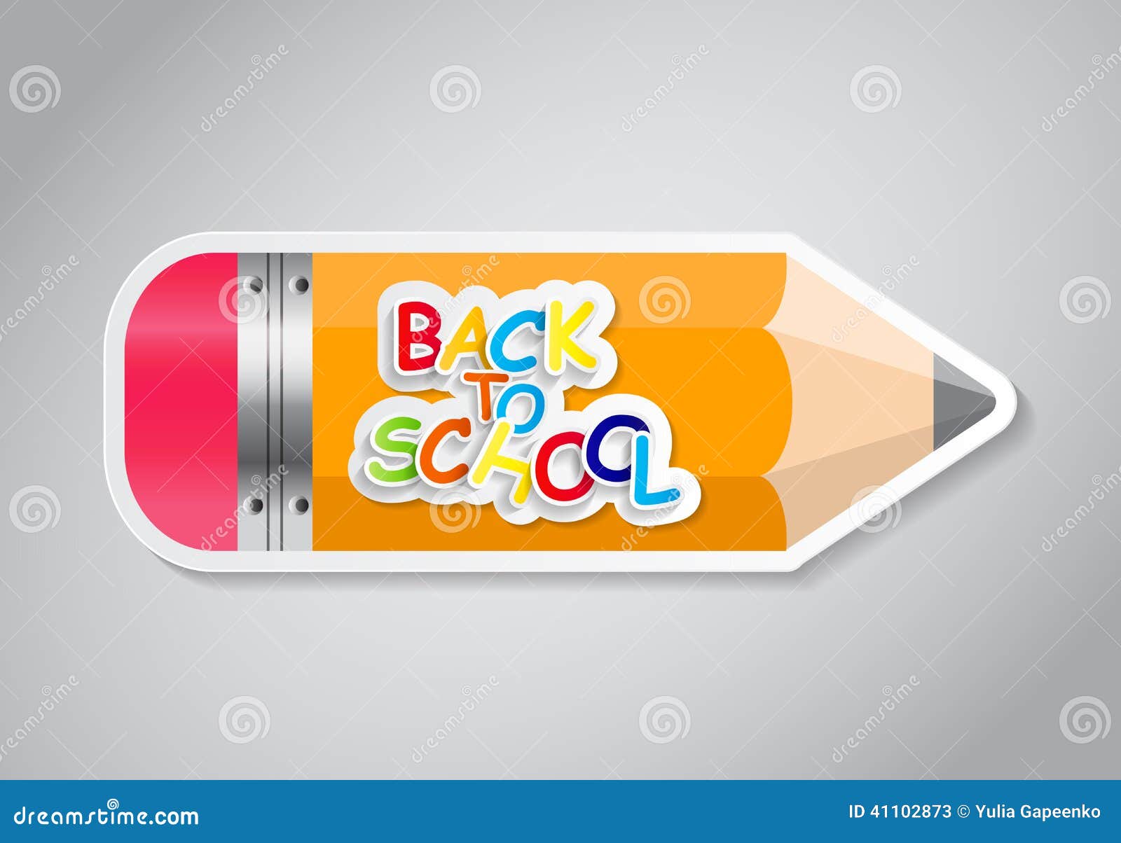 Pencil Sticker Label Vector Illustration Stock Vector - Illustration of ...